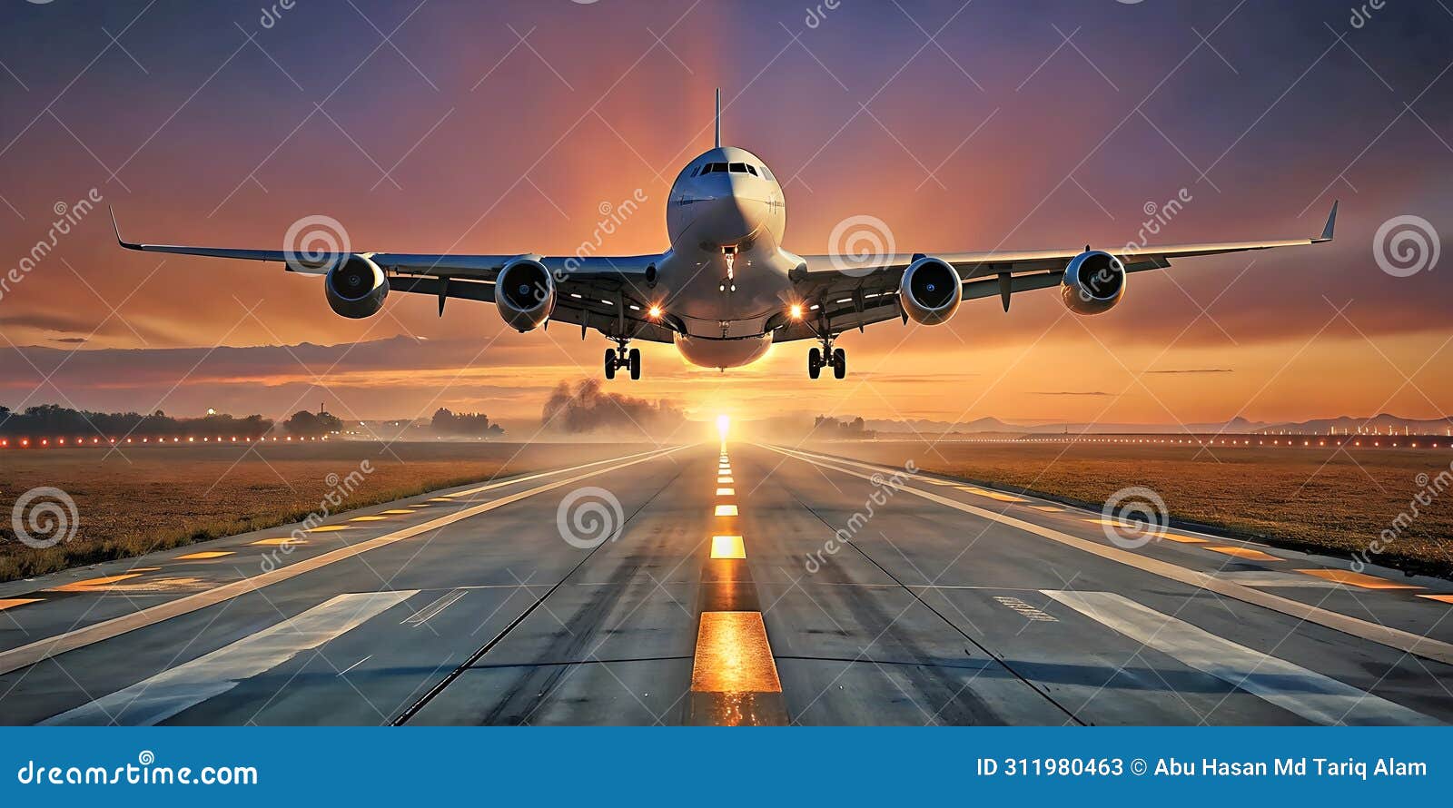 Jetliner Takes Off, Landing Gear Deployed Stock Illustration ...
