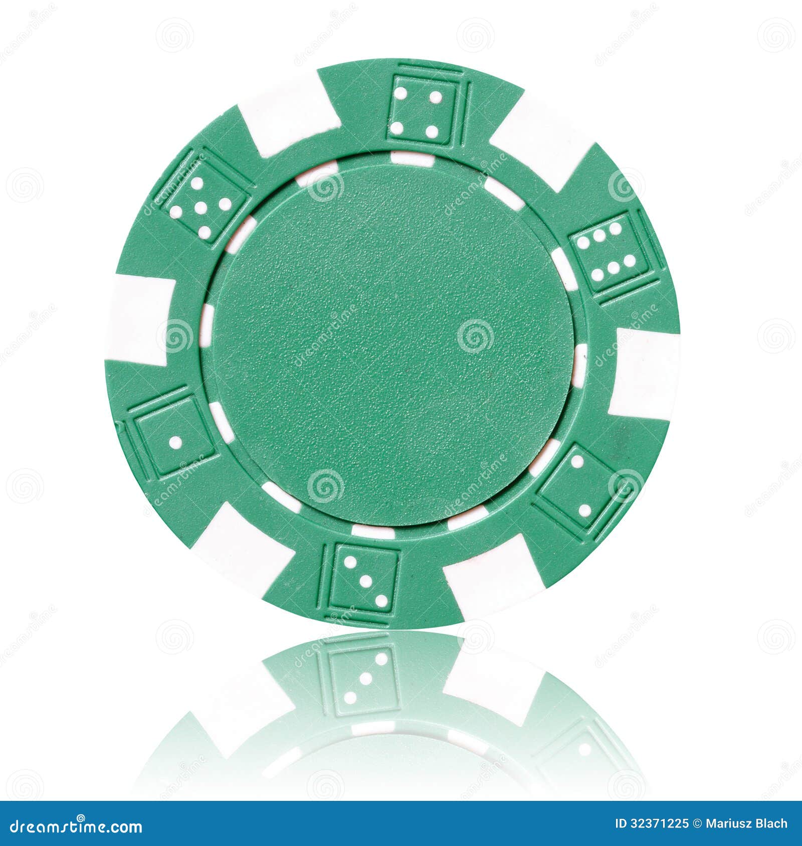 Jeton de poker vert image stock. Image du isolement, vegas - 32371225