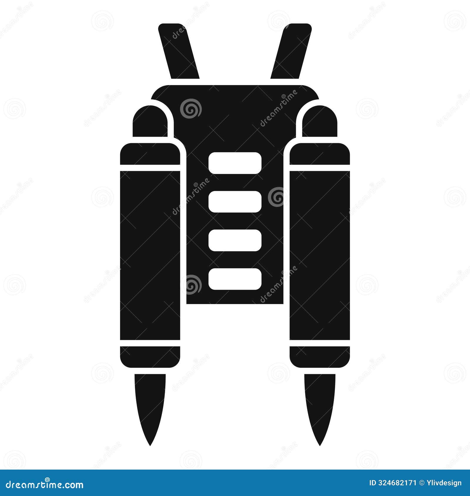 Jetpack Generating Vertical Thrust for Flying Upwards Stock ...