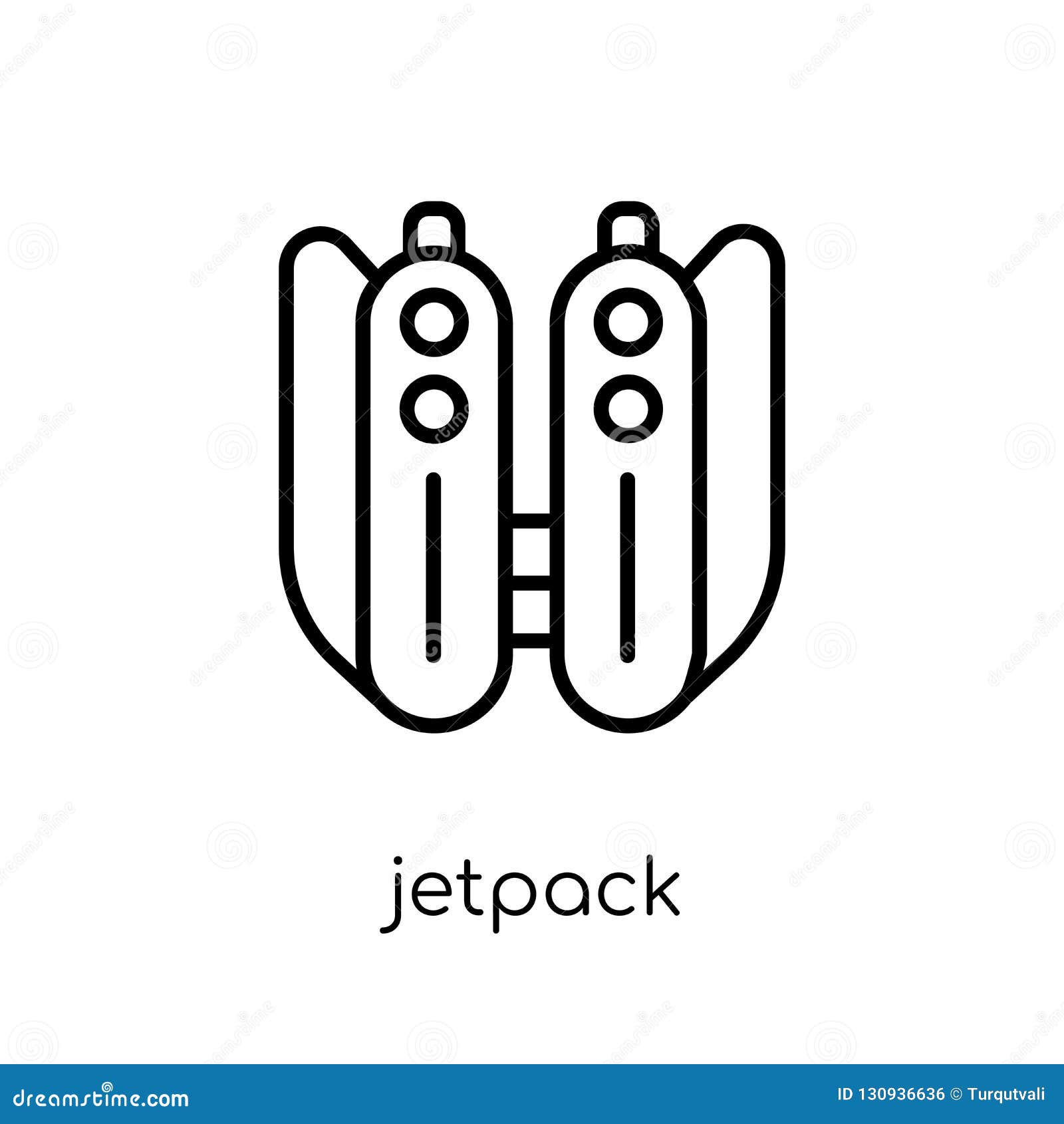 Jetpack Icon. Trendy Modern Flat Linear Vector Jetpack Icon on W Stock ...