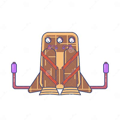 Jetpack Isolated on White Background Stock Vector - Illustration of ...