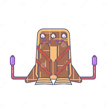 Jetpack Isolated on White Background Stock Vector - Illustration of ...