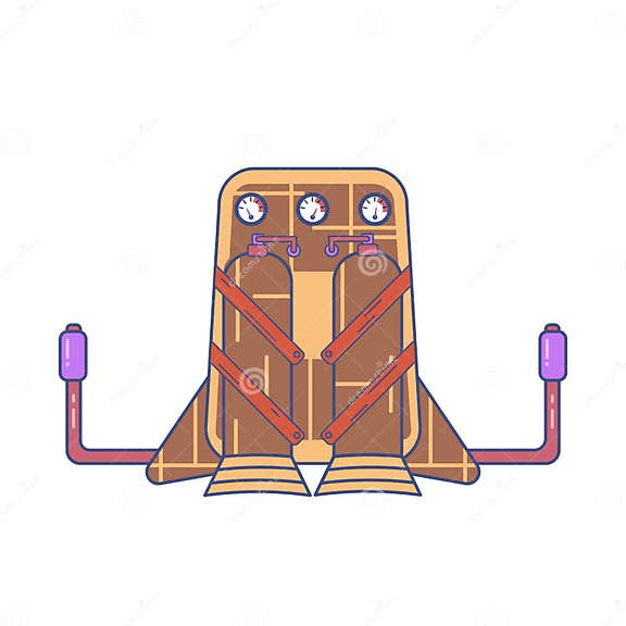 Jetpack Isolated on White Background Stock Vector - Illustration of ...