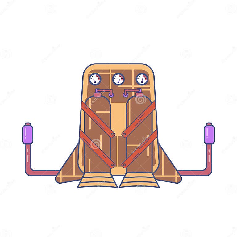 Jetpack Isolated on White Background Stock Vector - Illustration of ...