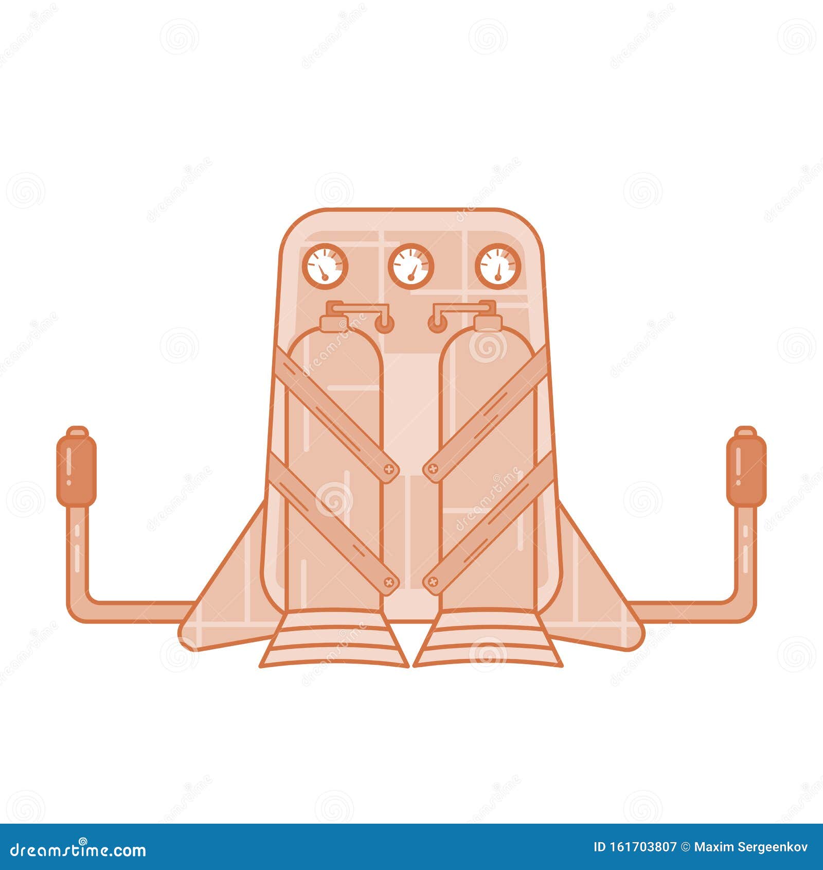 Jetpack Isolated on White Background Stock Vector - Illustration of ...