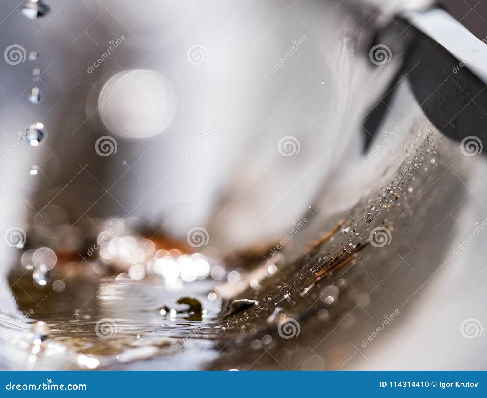 Jets and Drops of Water Falling from the Roof Stock Photo - Image of ...