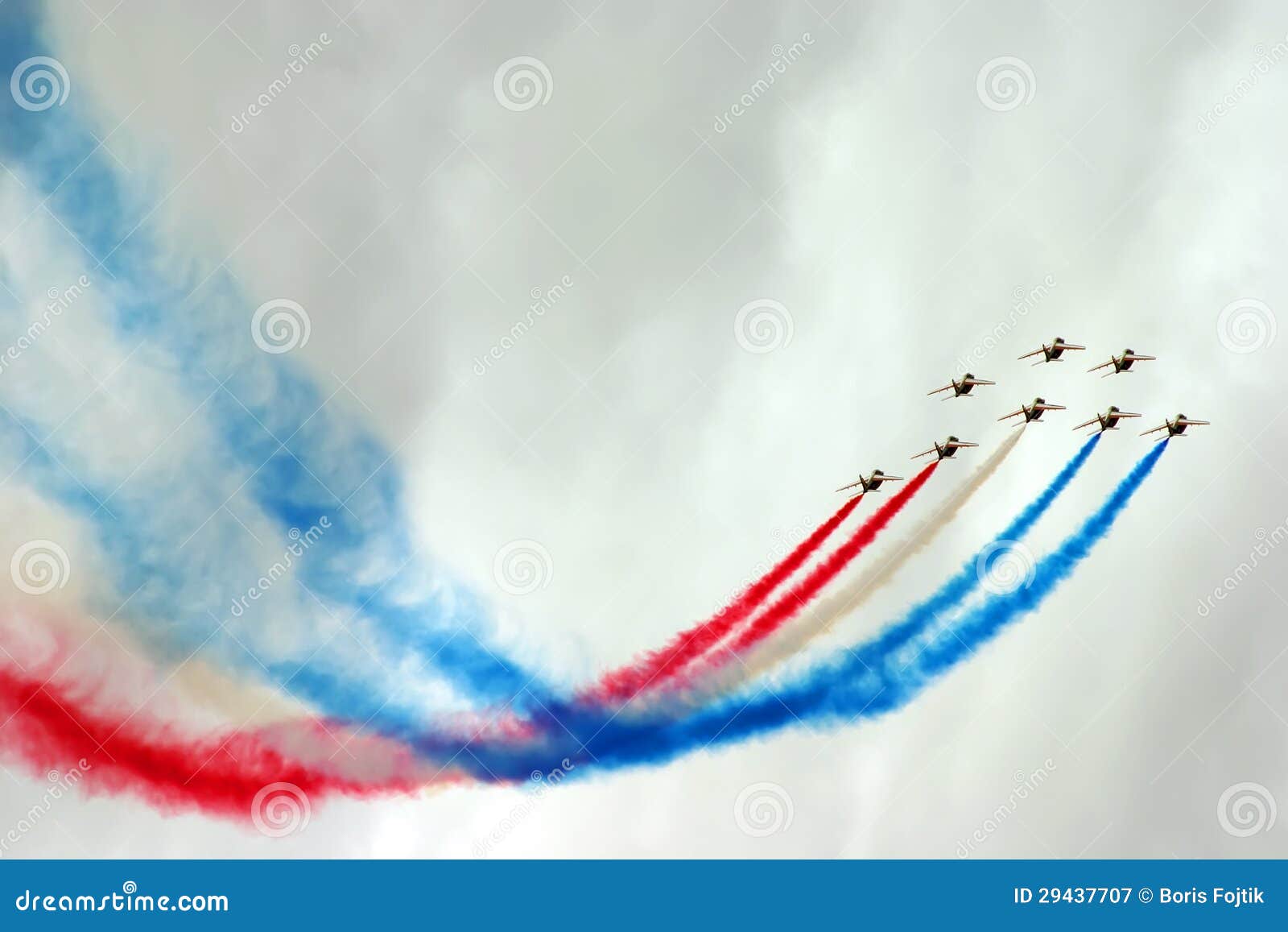 Jets Formation with Color Smoke Stock Image - Image of championship ...