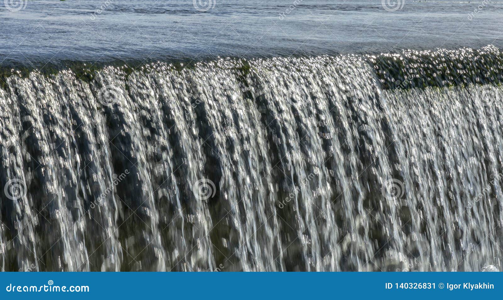 Jets of Water Falling Over the Dam Stock Image - Image of outdoor ...