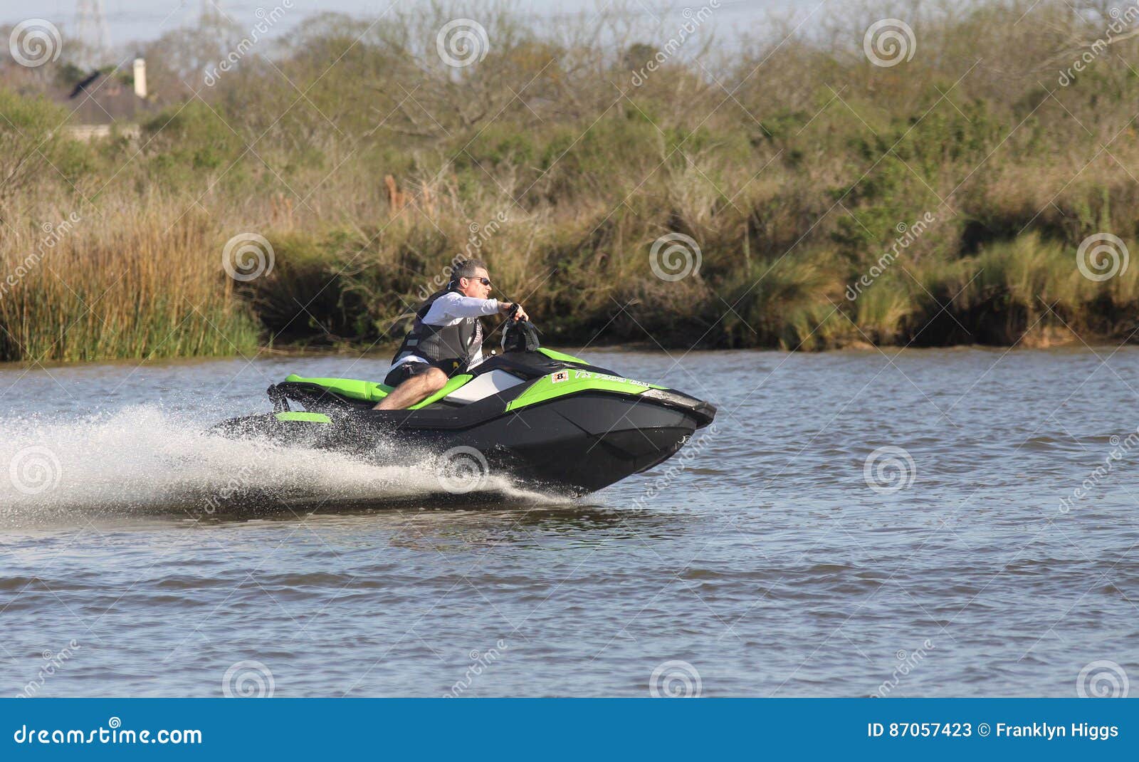 Jetski editorial stock photo. Image of trawlers, galveston - 87057423