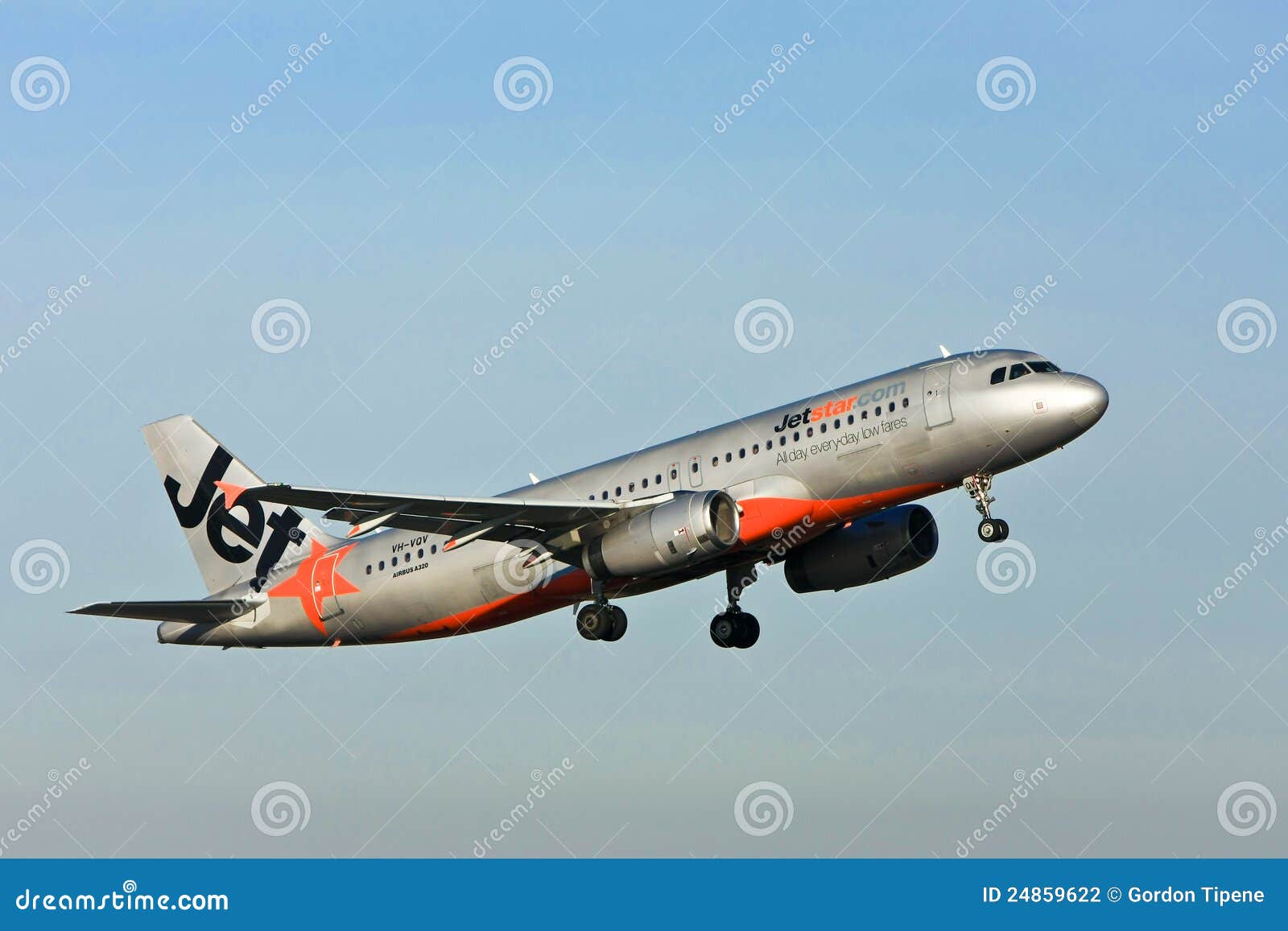 Jetstar Airbus A320 Jet Airliner in the Air Editorial Photography ...
