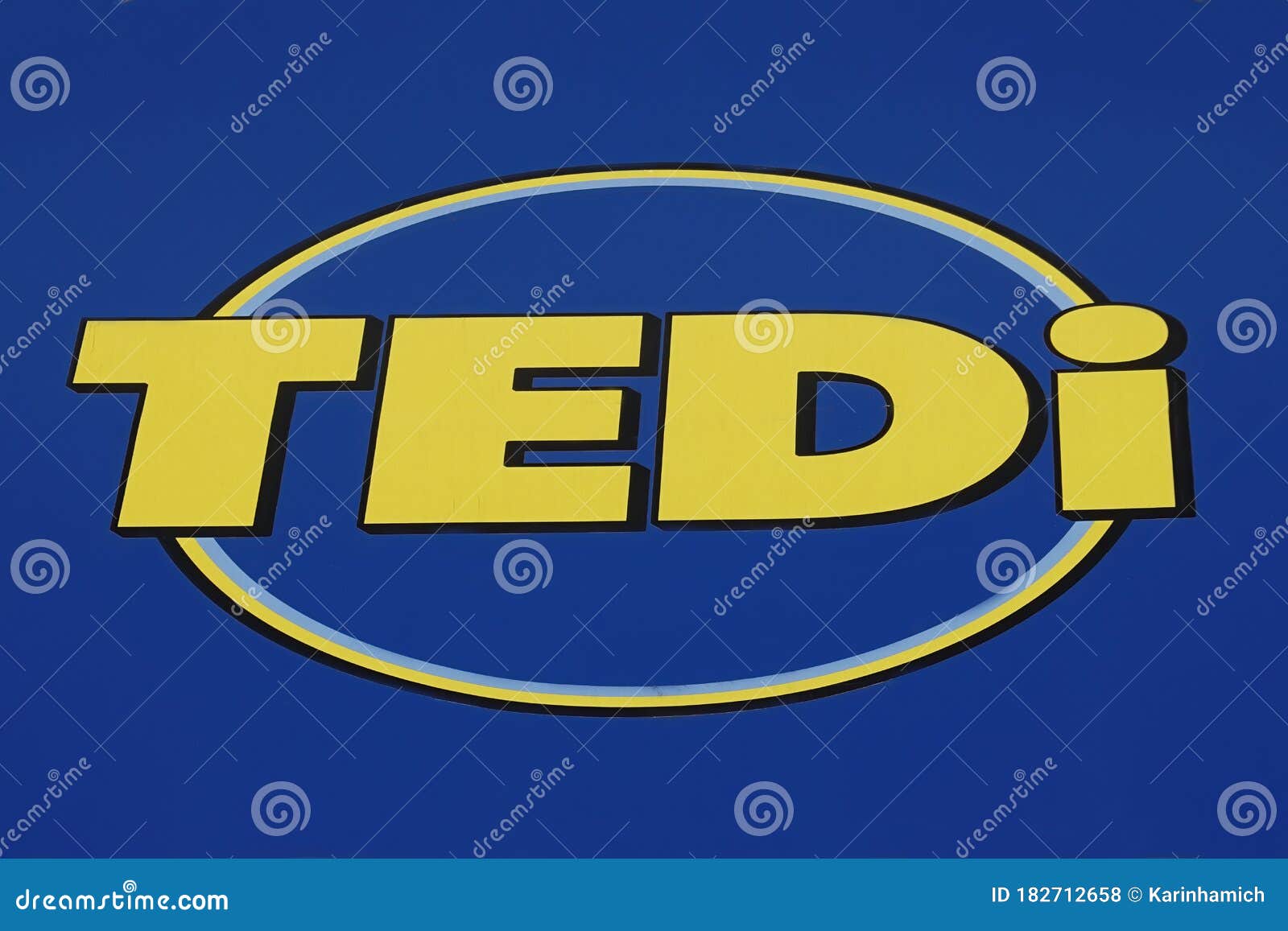 Logo of a TEDi store editorial stock photo. Image of facade - 182712658