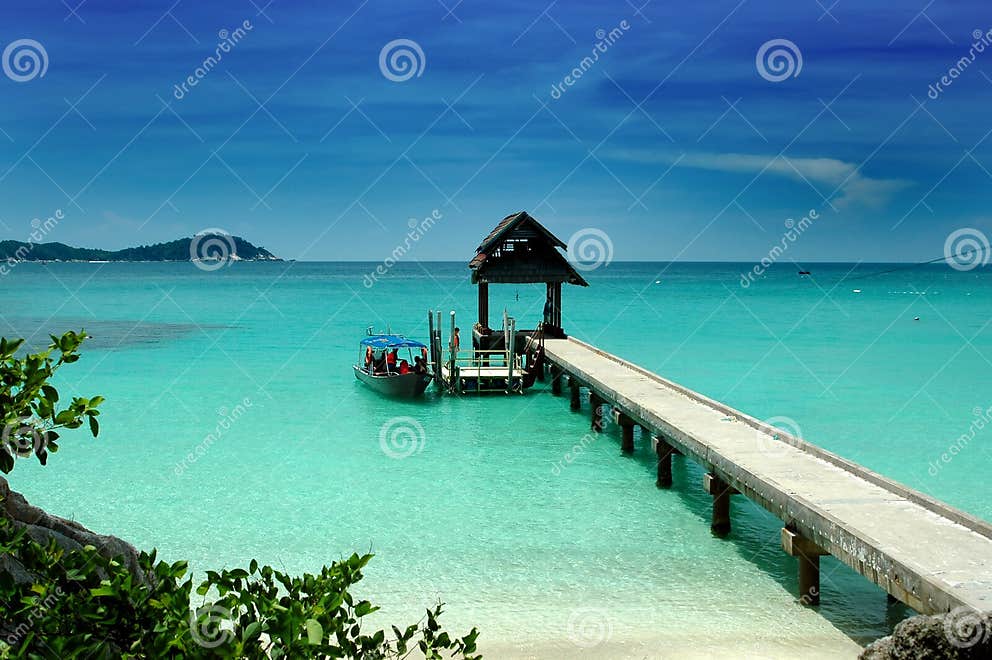 Jetty stock image. Image of water, sail, clear, malaysia - 735973