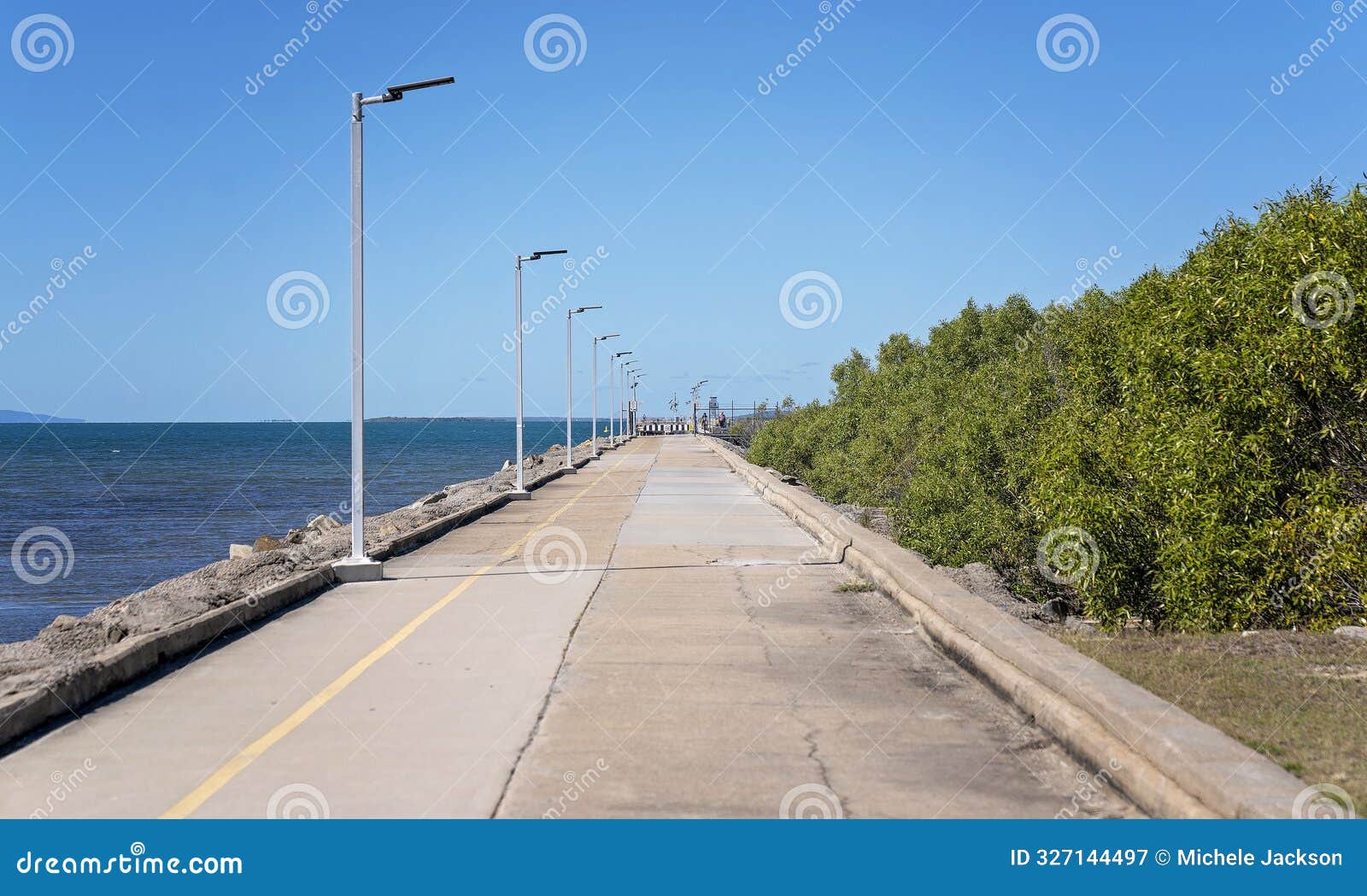 Jetty across the water stock image. Image of summer - 327144497