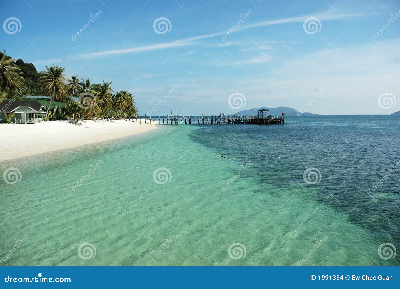 Jetty and beach stock photo. Image of swim, clear, beautiful - 1991334