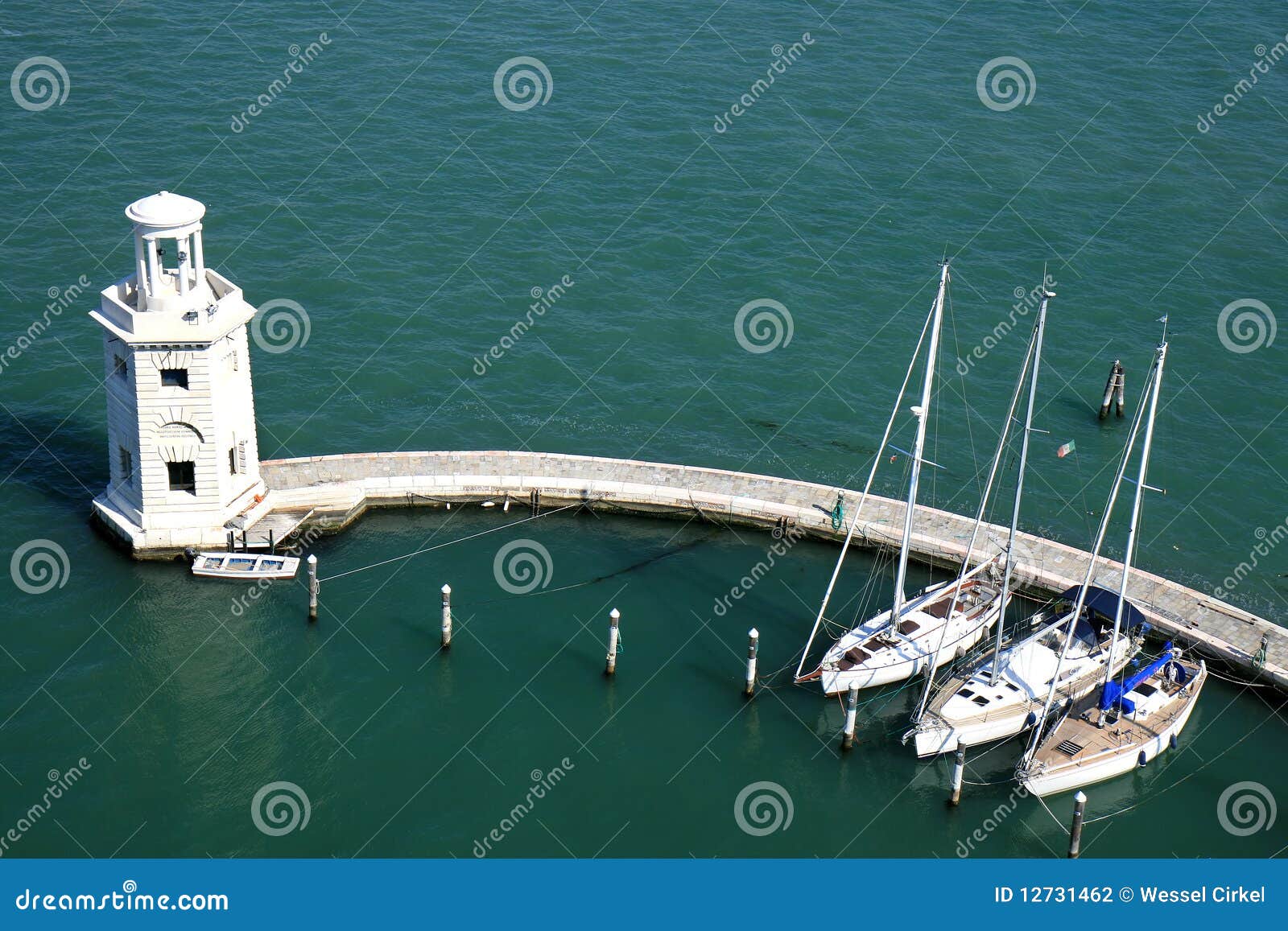 Jetty and Berth of San Giorgio Maggiore, Italy Stock Photo - Image of ...