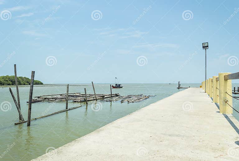 Jetty with blue skies stock photo. Image of beautiful - 33834238