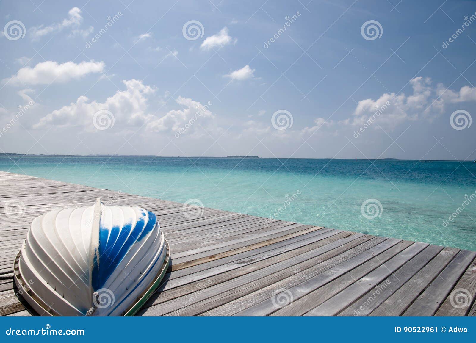 Jetty Boat - Maldives stock image. Image of reversed - 90522961