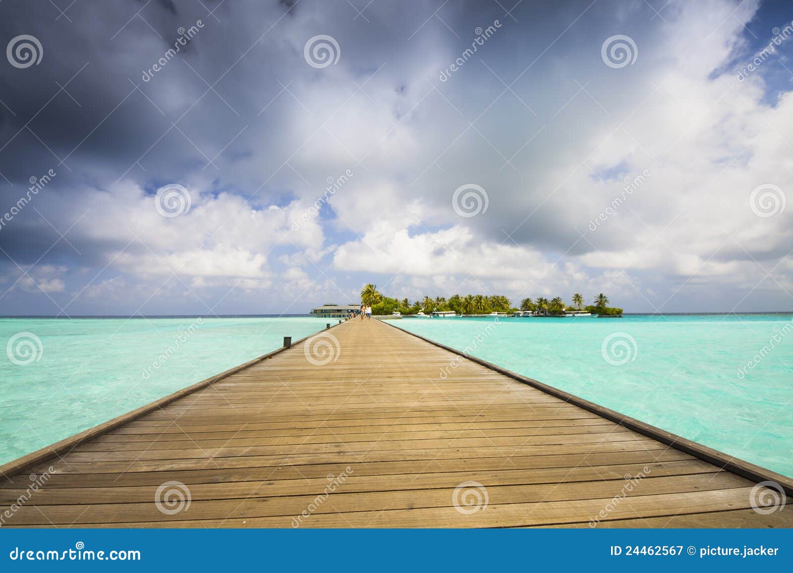 Jetty and island stock image. Image of sunshine, seascape - 24462567