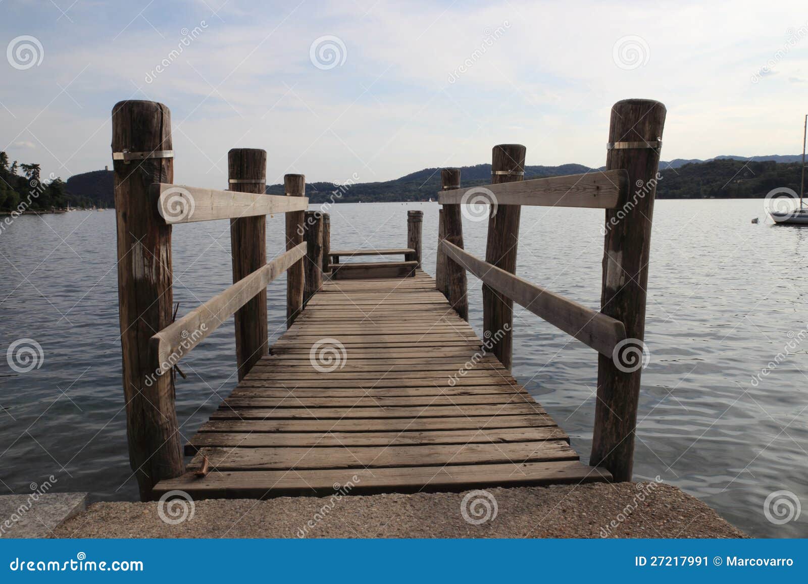 Jetty on lake stock image. Image of landscape, orta, calm - 27217991
