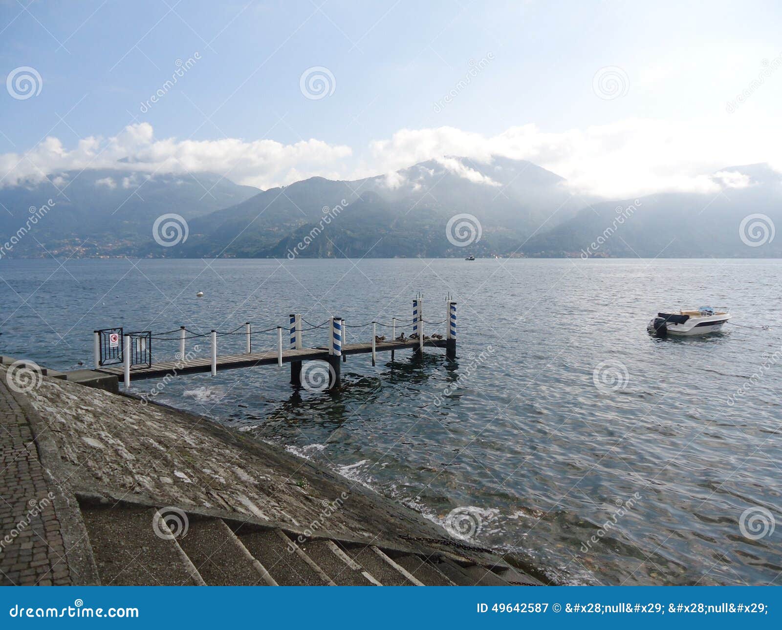 Jetty stock image. Image of boat, lake, jetty, italy - 49642587