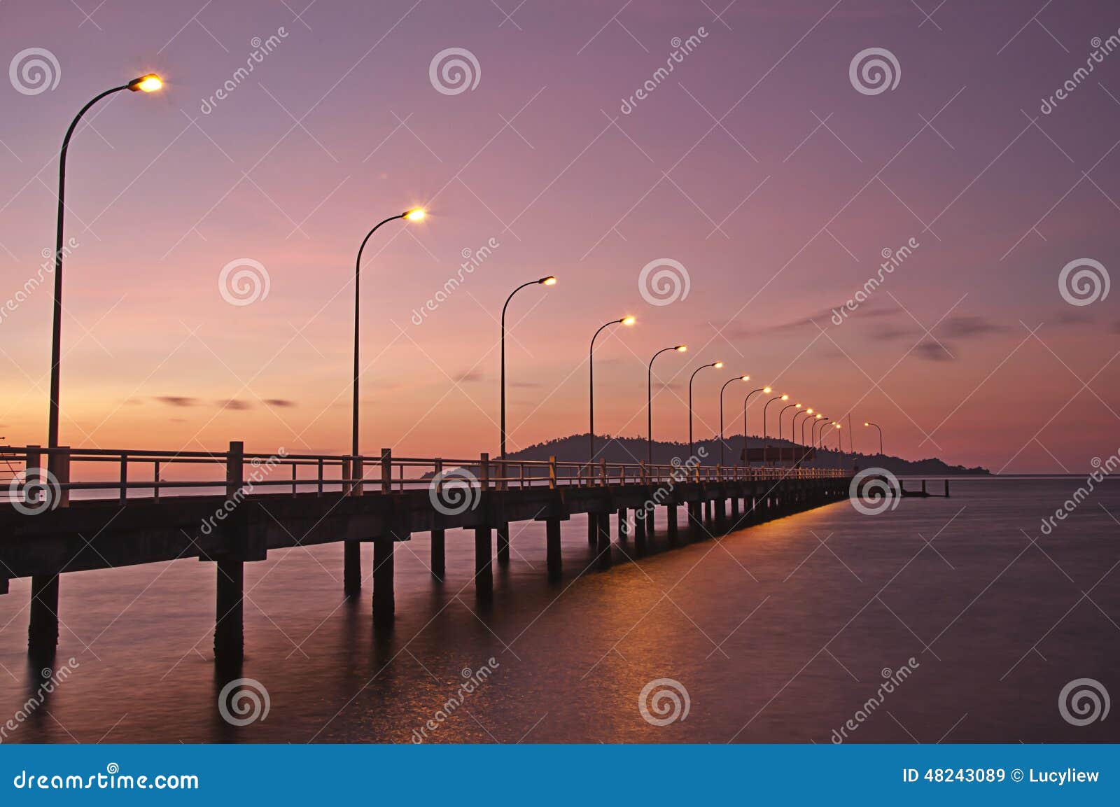 Jetty stock image. Image of beautiful, landscape, lamppost - 48243089