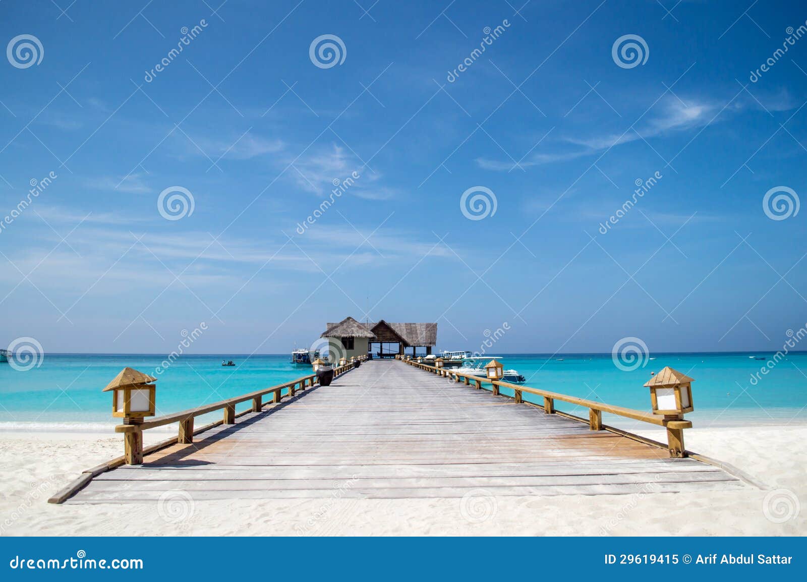 Jetty - Maldives stock image. Image of palm, ocean, romantic - 29619415