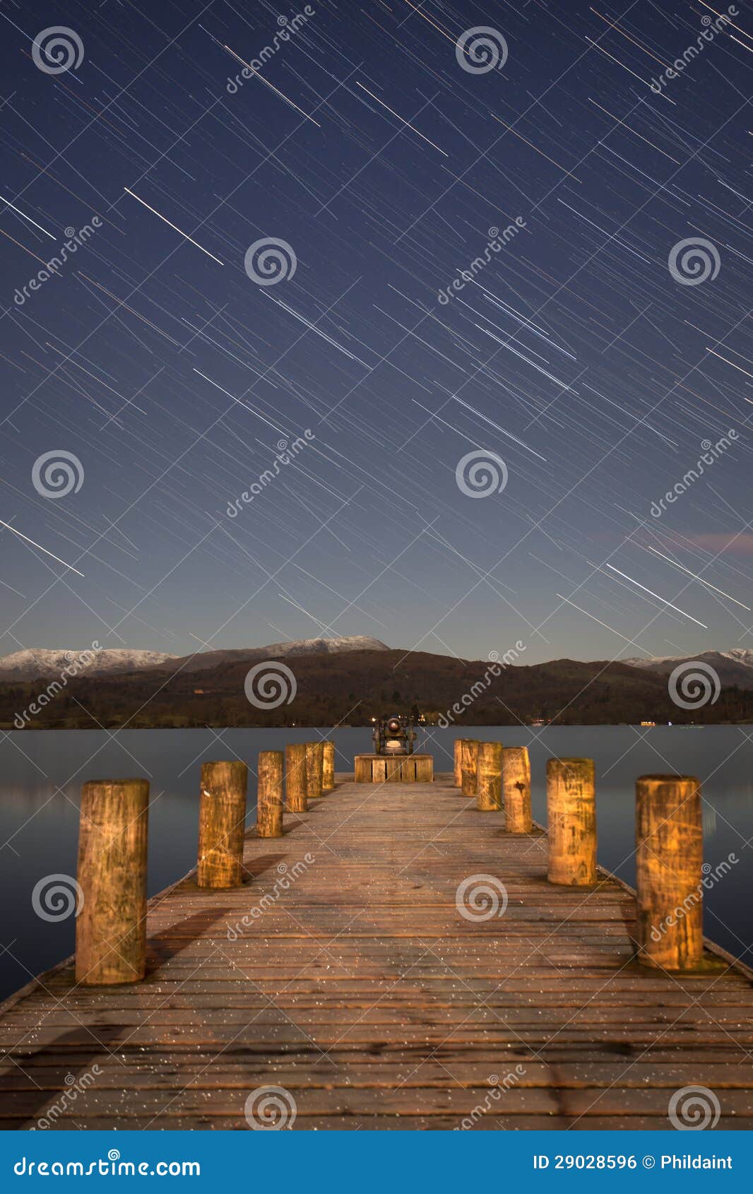 Jetty at night stock photo. Image of dark, ocean, line - 29028596