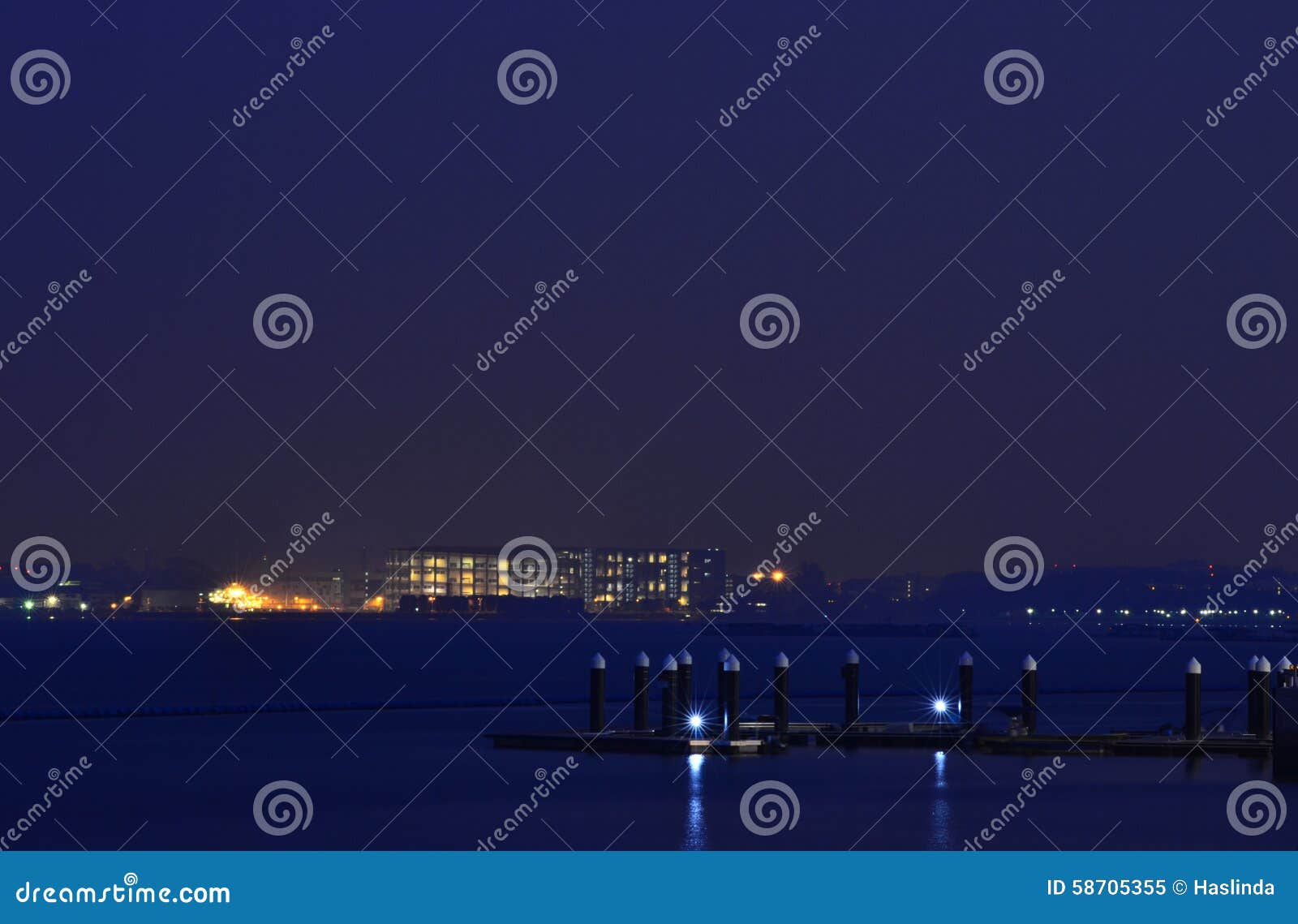Jetty at Night stock image. Image of jetty, singapore - 58705355
