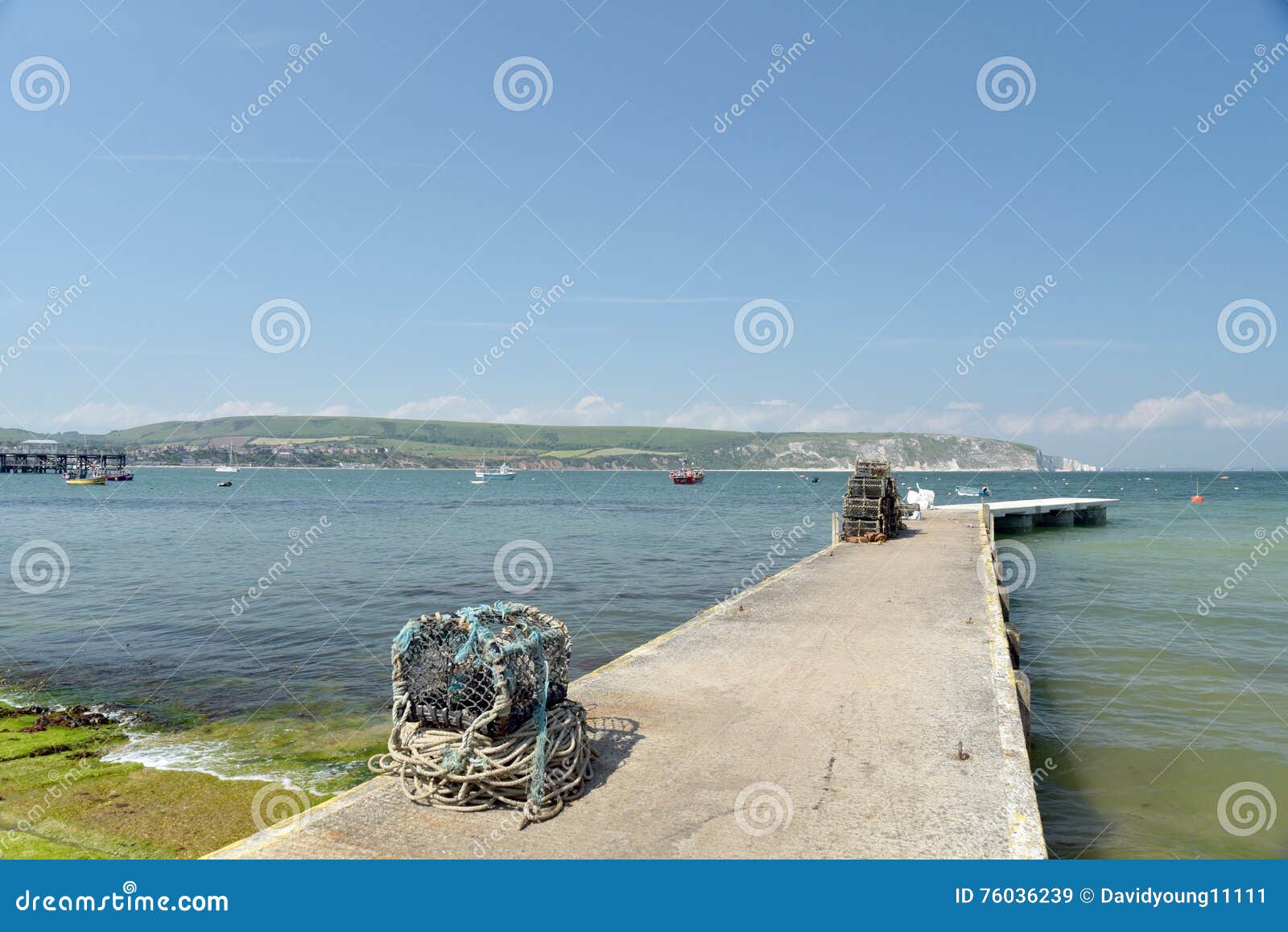 Jetty at Peveril Point, Swanage Editorial Stock Image - Image of marine ...