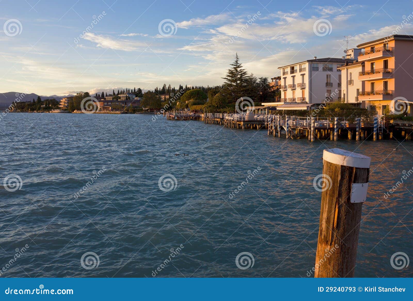 Jetty Port and Waterfront in Sirmione Stock Image - Image of lake, lago ...