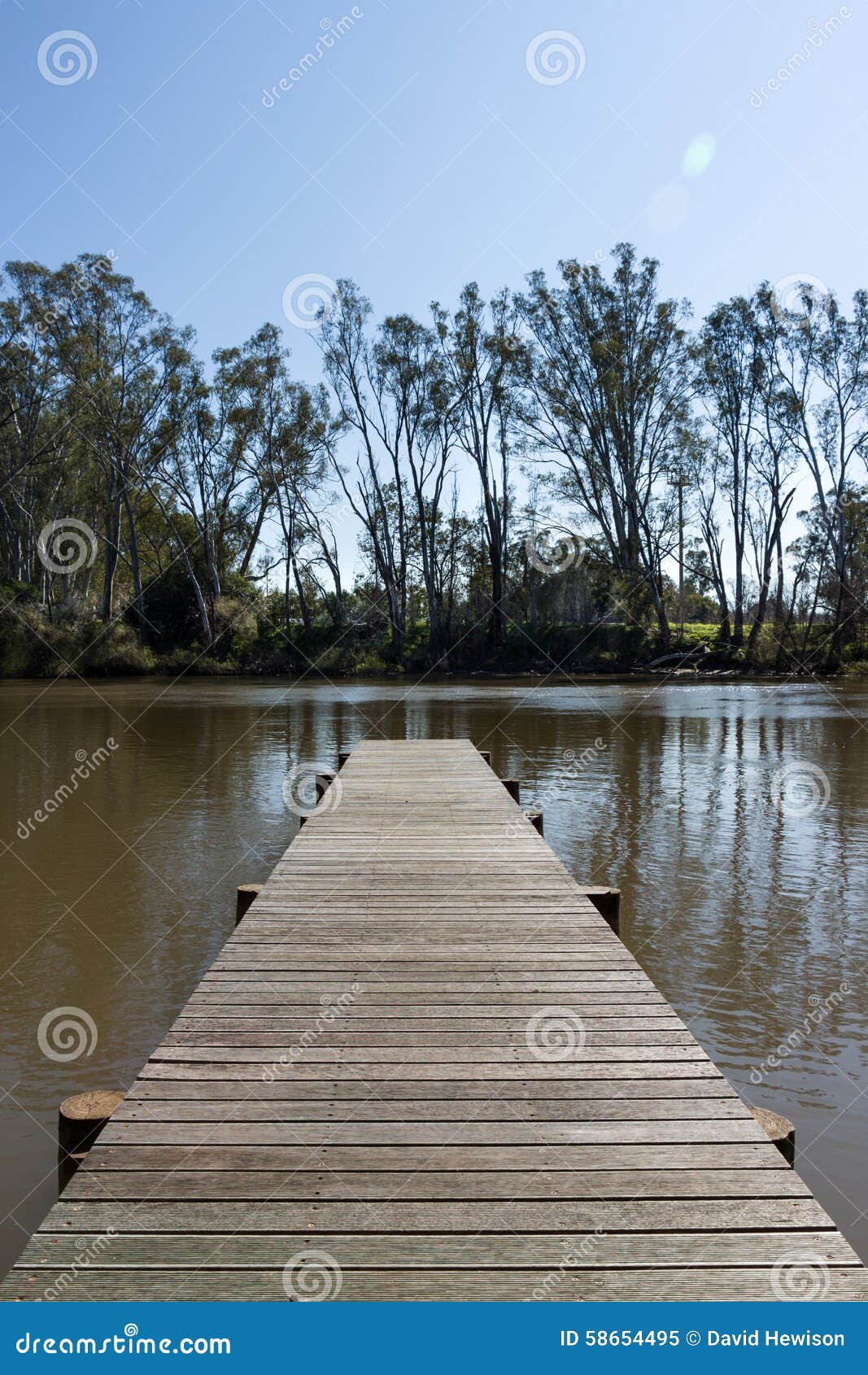 Jetty on River Edge stock image. Image of tree, peaceful - 58654495