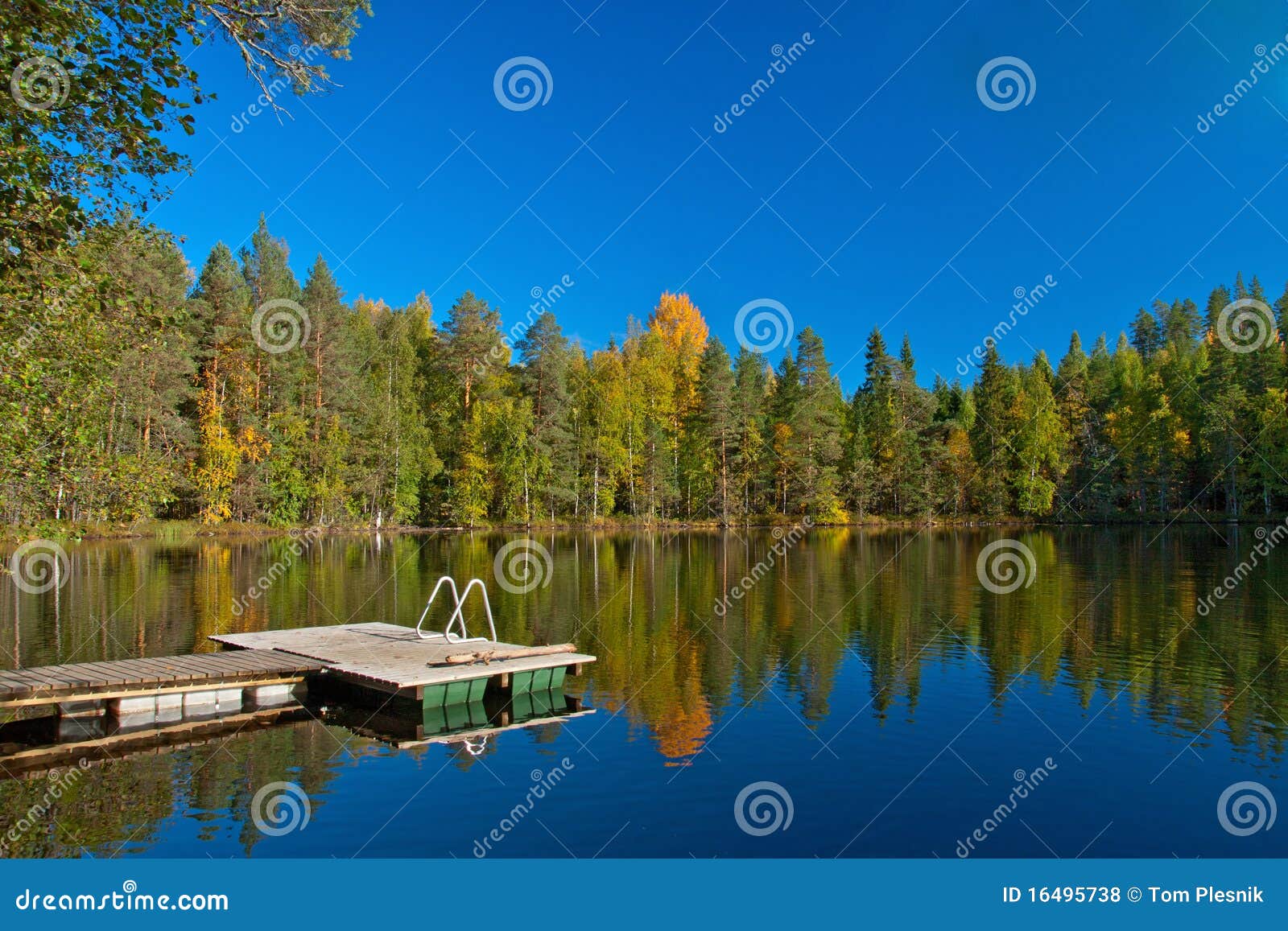 Jetty from Sauna To Lake in Finland Stock Photo - Image of beautiful ...