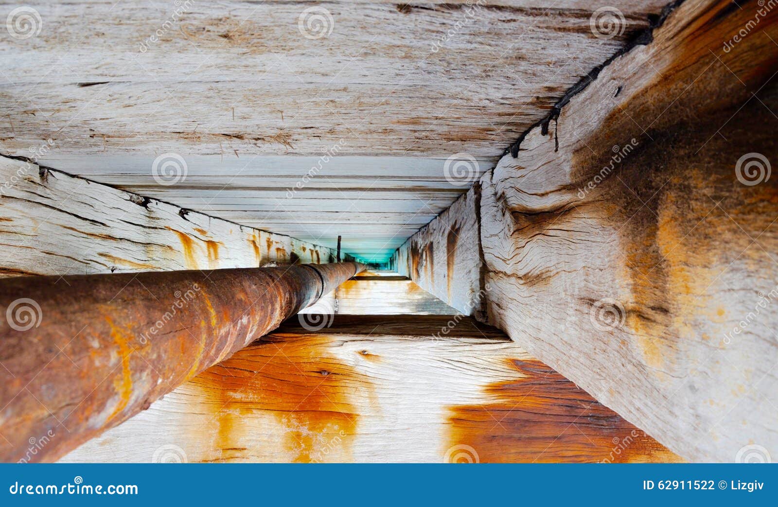 Jetty Structure Details: Perspective Stock Photo - Image of background ...