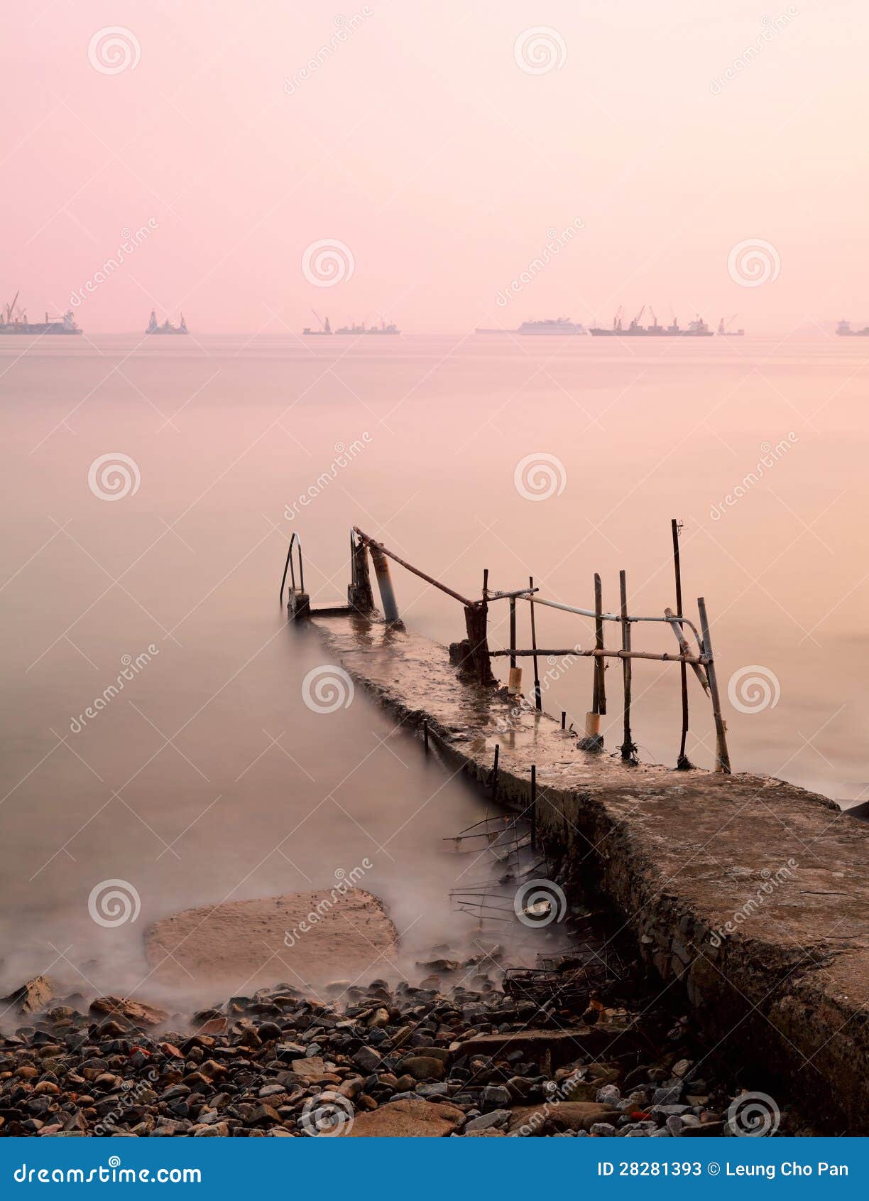 Jetty at sunset stock image. Image of relax, dusk, pink - 28281393