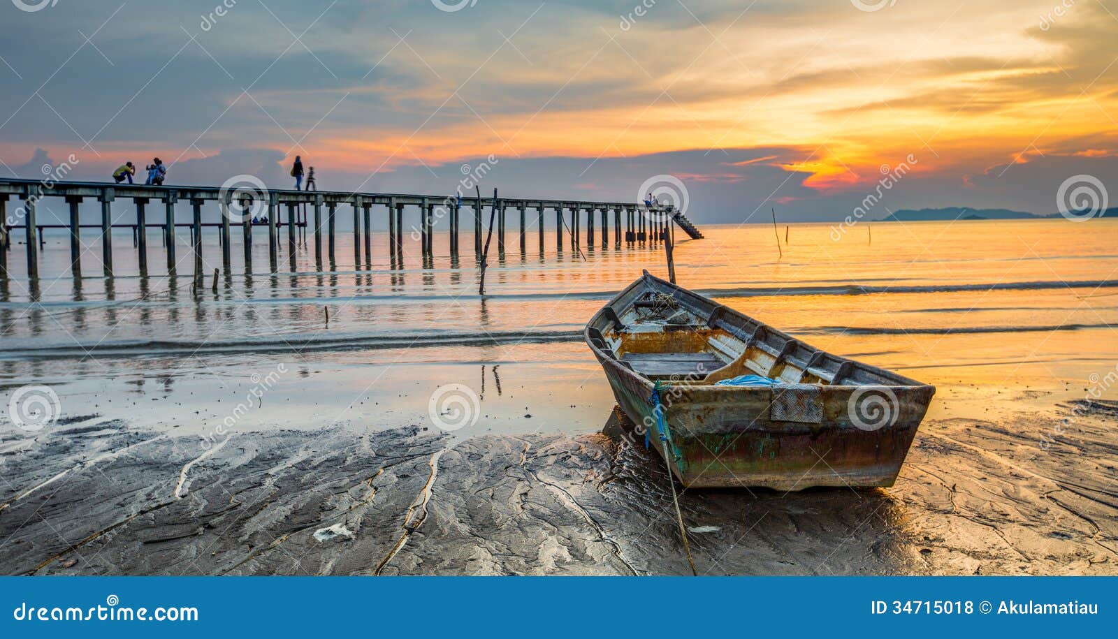 Jetty Sunset I stock photo. Image of coast, light, transport - 34715018