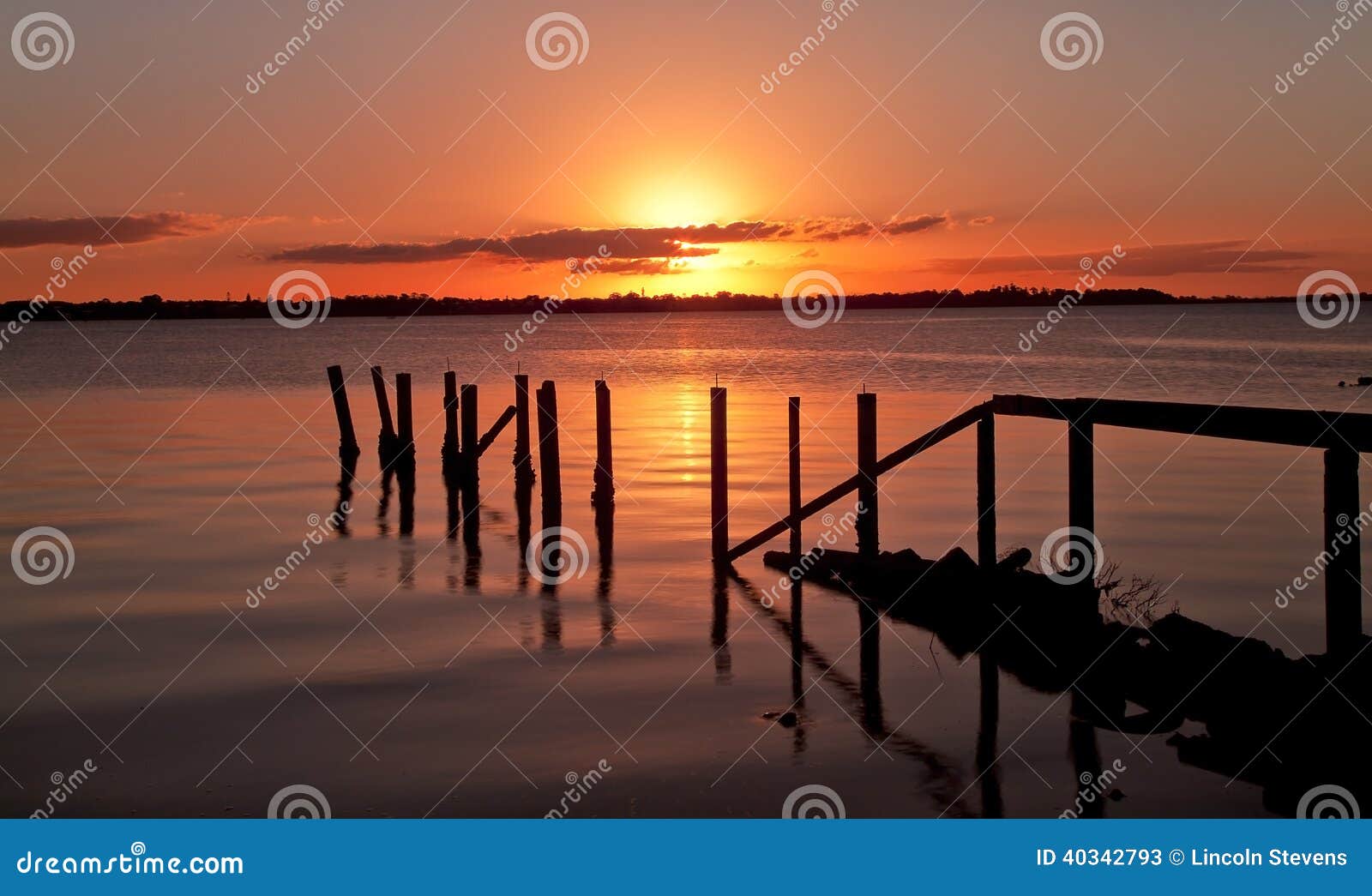 Jetty Sunset Old Wooden stock image. Image of sunset - 40342793