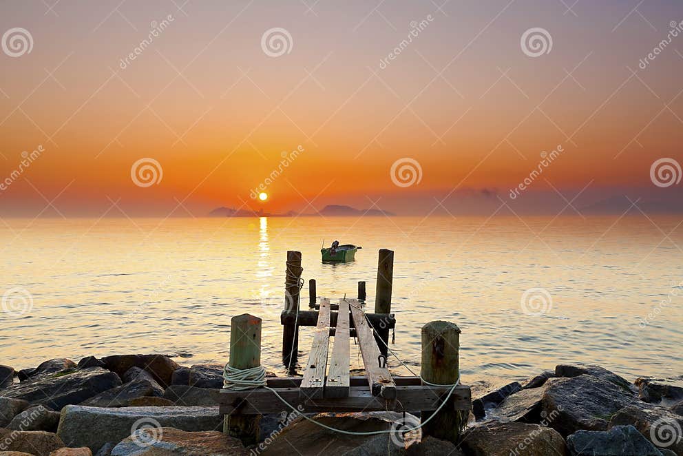 Jetty sunset stock image. Image of backgrounds, road - 40360815