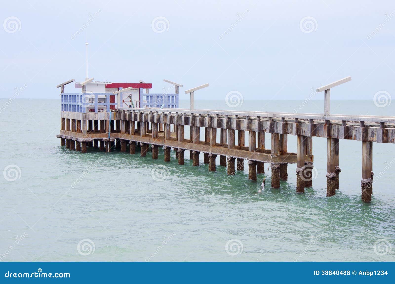 Jetty in Thailand. stock photo. Image of island, line - 38840488