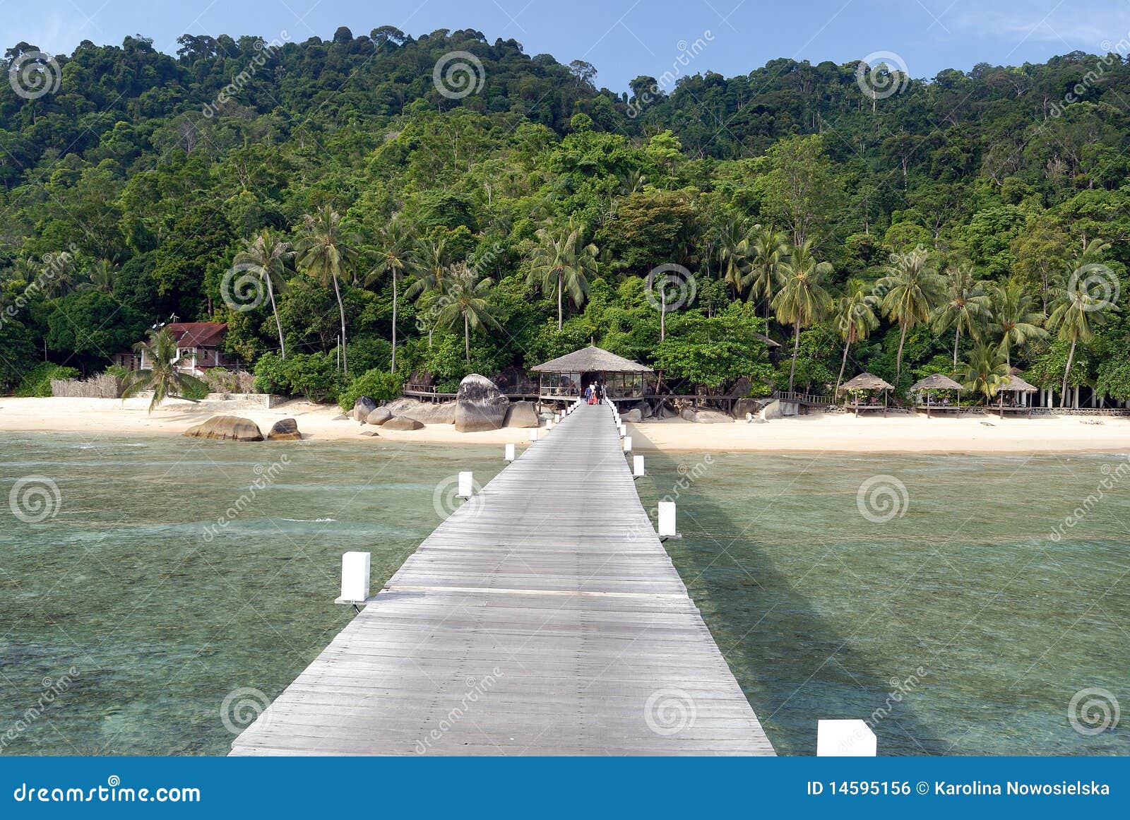 Jetty on Tioman Island, Malaysia Stock Photo - Image of exotic, centre ...