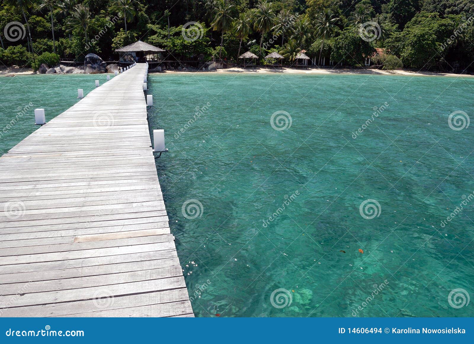 Jetty on Tioman Island, Malaysia Stock Photo - Image of angle, coral ...