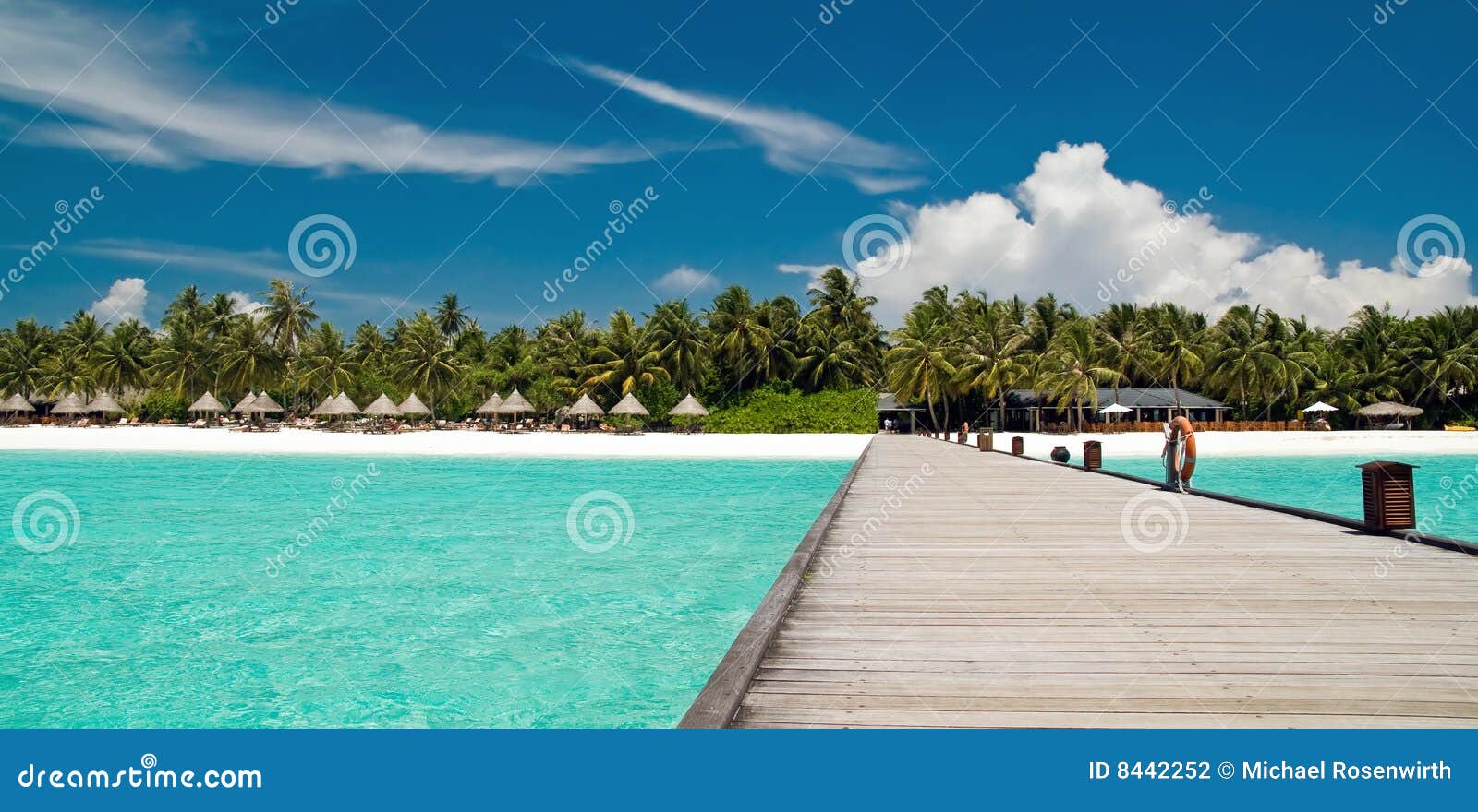 Jetty on a tropical beach stock photo. Image of ocean - 8442252