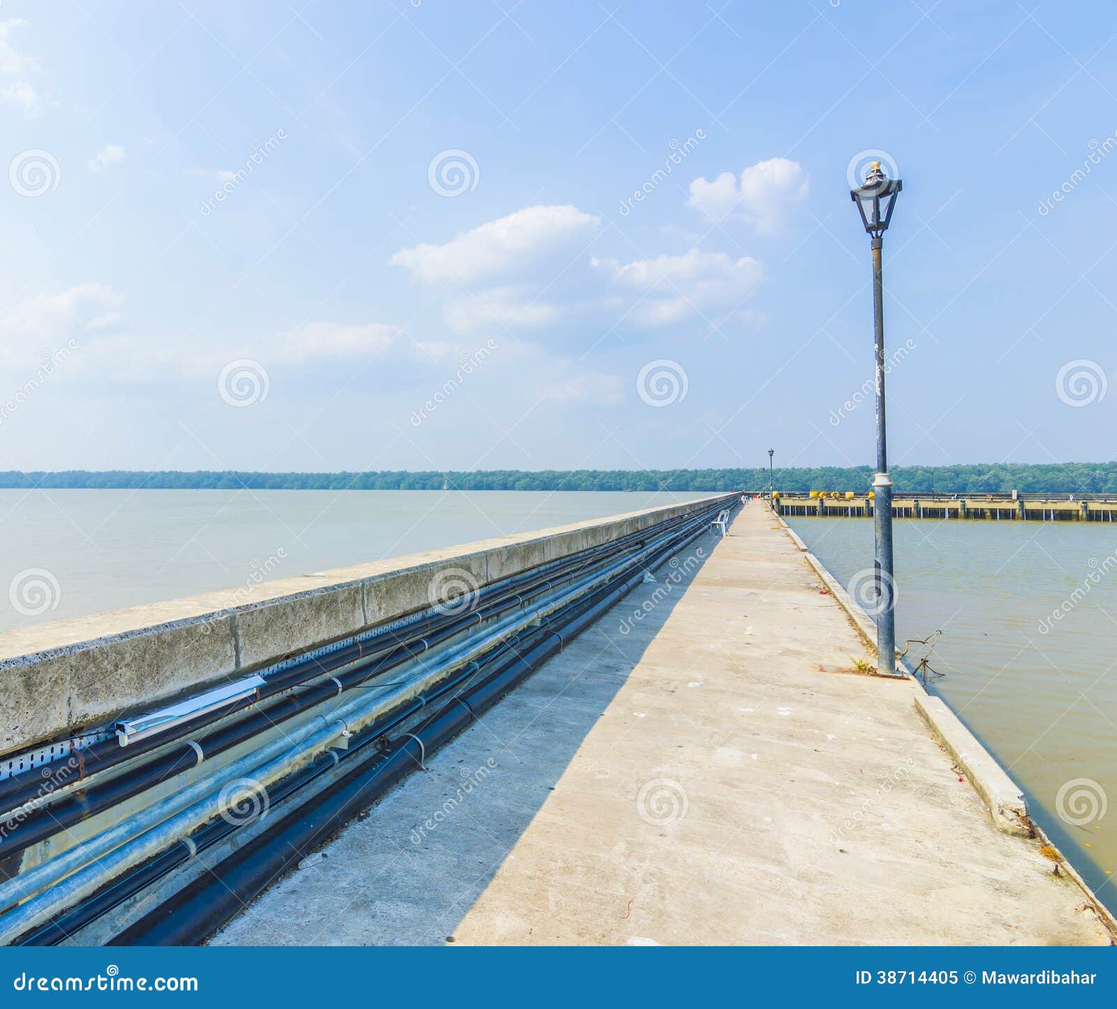 Jetty walkway stock image. Image of sunny, light, cloud - 38714405