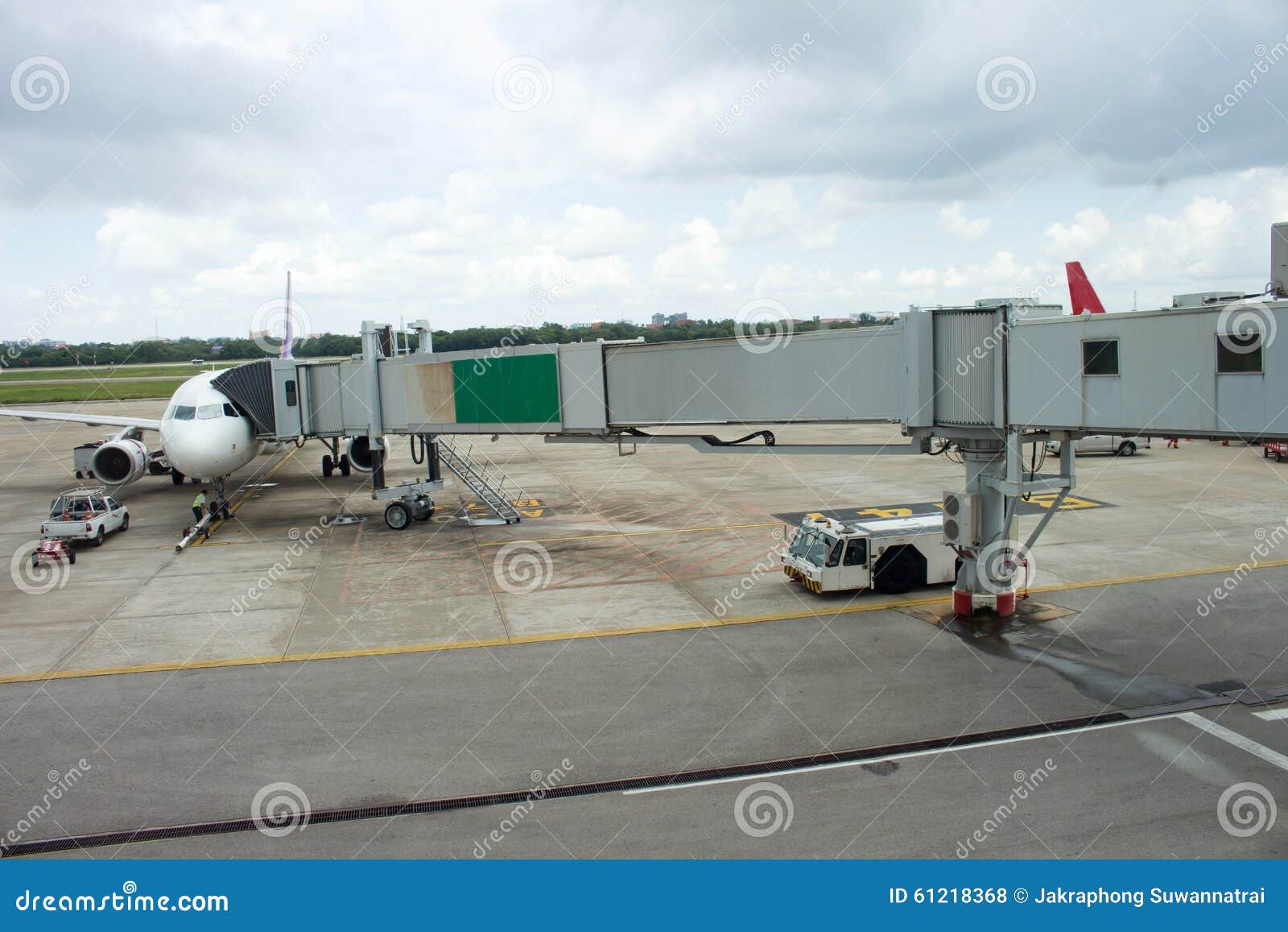 Jetway To a Plane in Airport Stock Photo - Image of commercial, gate ...