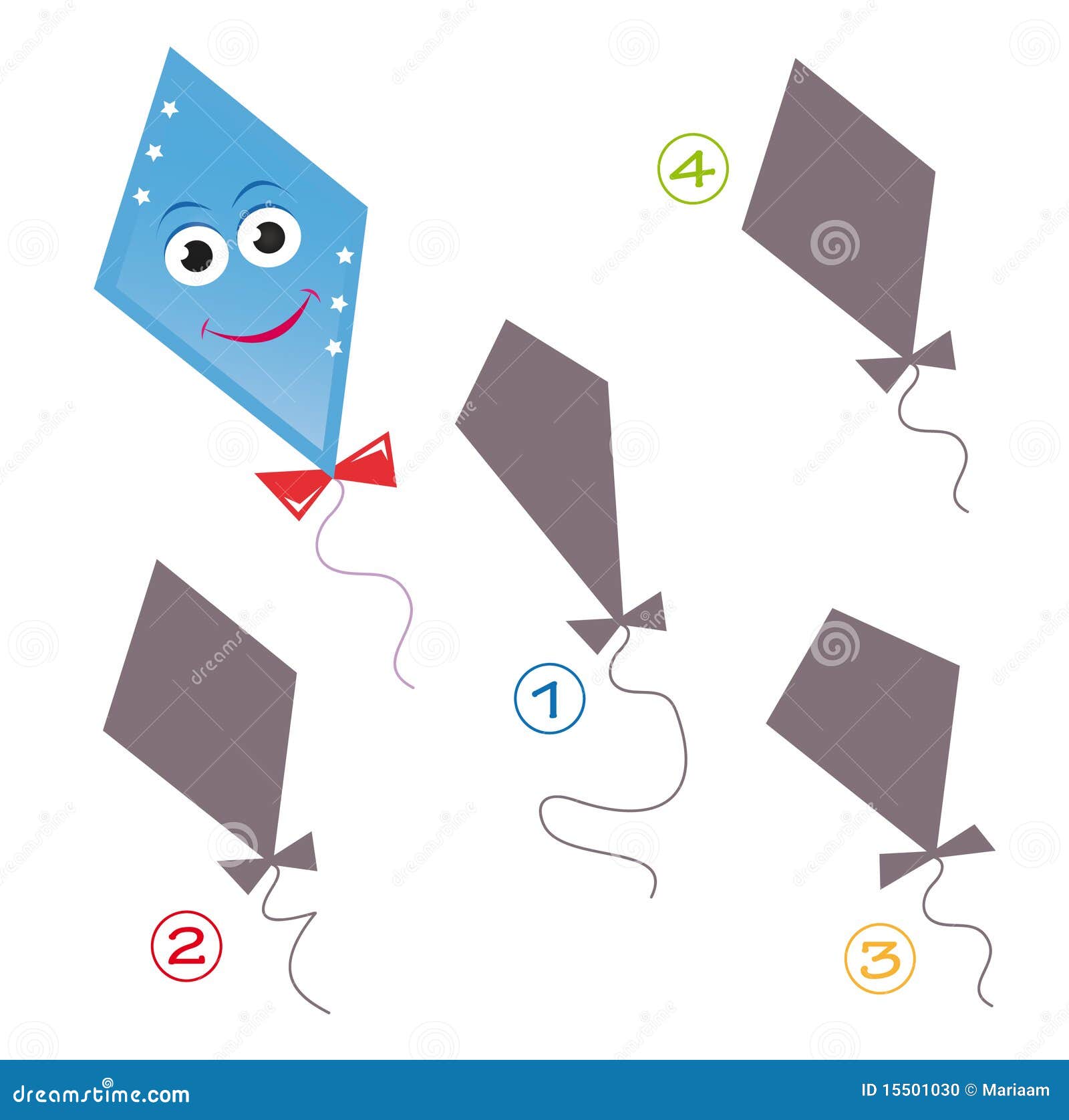 Jeu De Forme - Le Cerf-volant Illustration de Vecteur - Illustration of ...