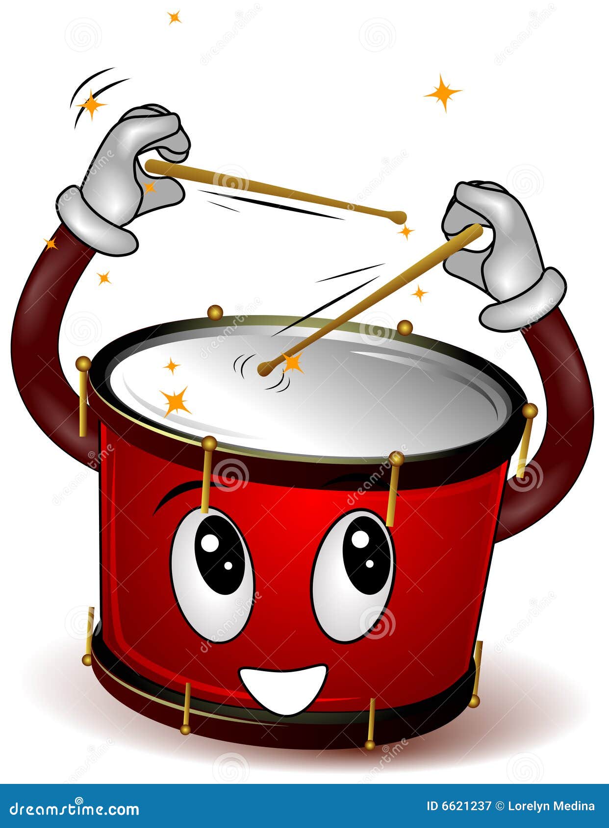 Jeu des tambours illustration stock. Illustration du illustration - 6621237