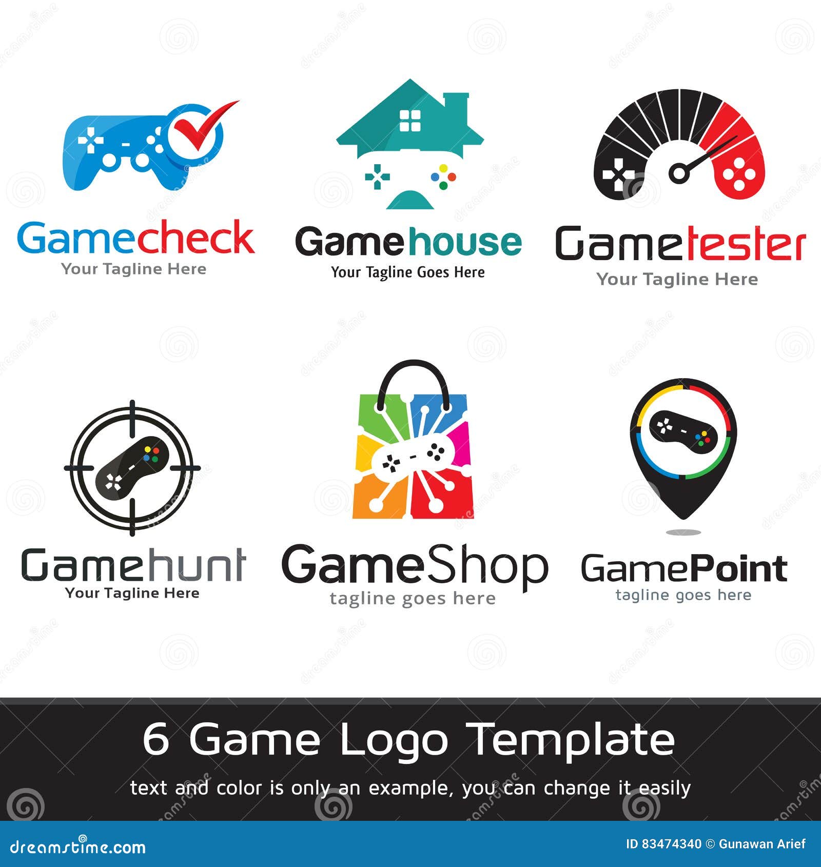 Jeu Logo Template Design Vector Illustration de Vecteur - Illustration ...