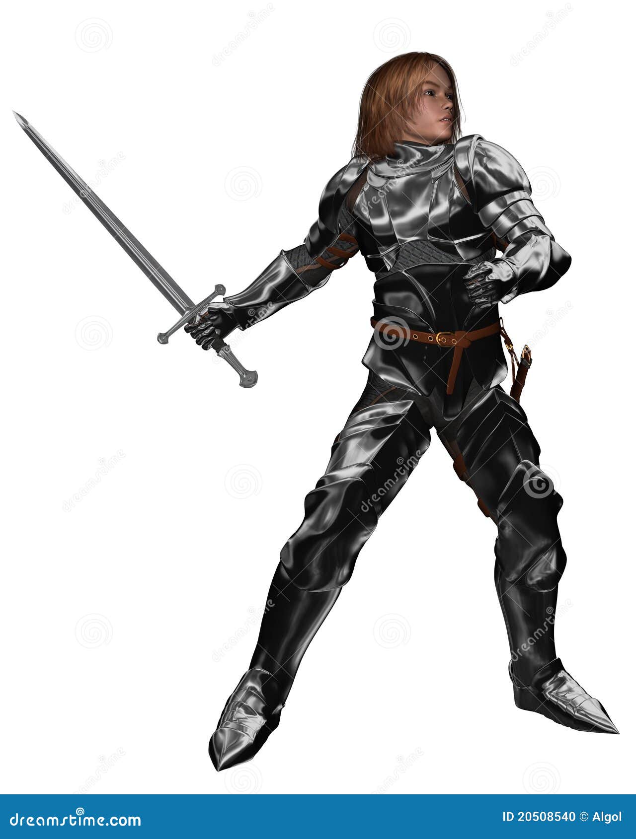 Jeune Combat Ou Formation De Chevalier Illustration Stock ...