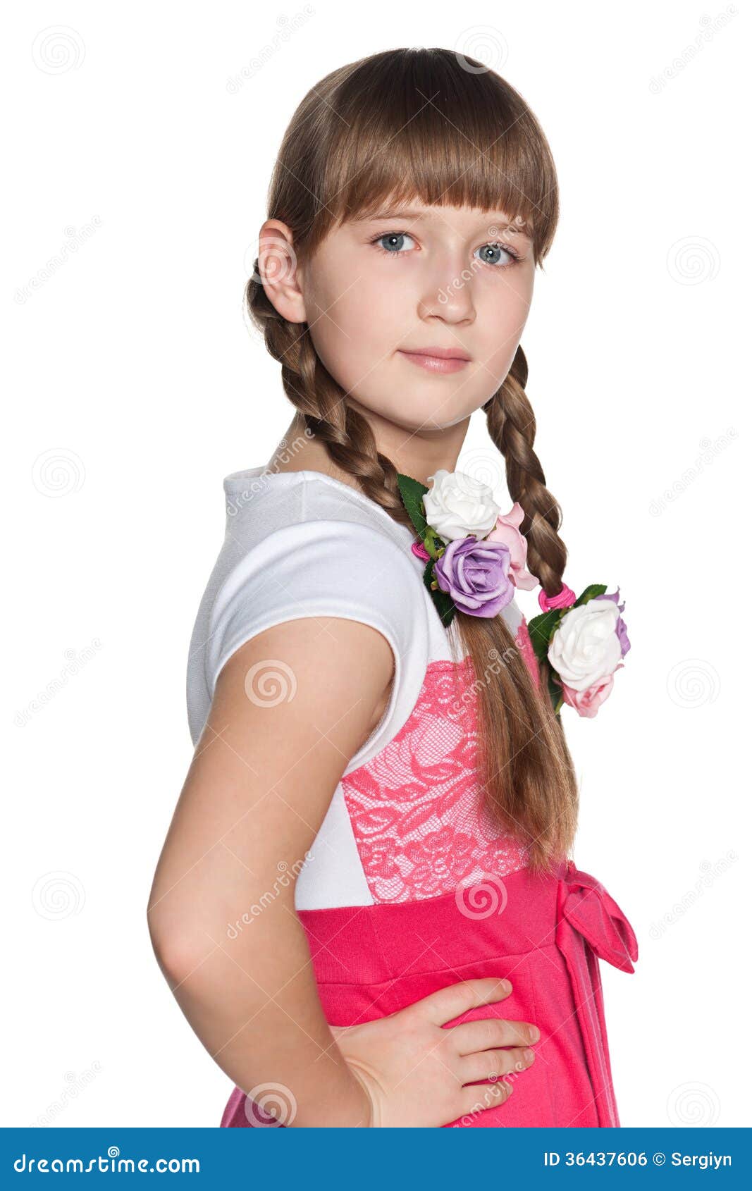 Jeune fille intelligente photo stock. Image of côté, confiant - 36437606