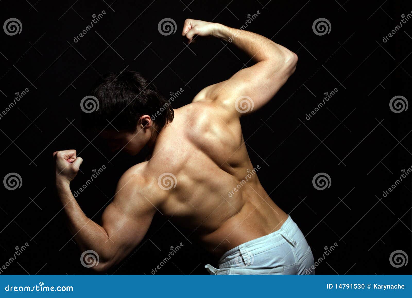 Jeune Homme Beau Du Dos Dans Le Studio Photo stock - Image du muscles ...