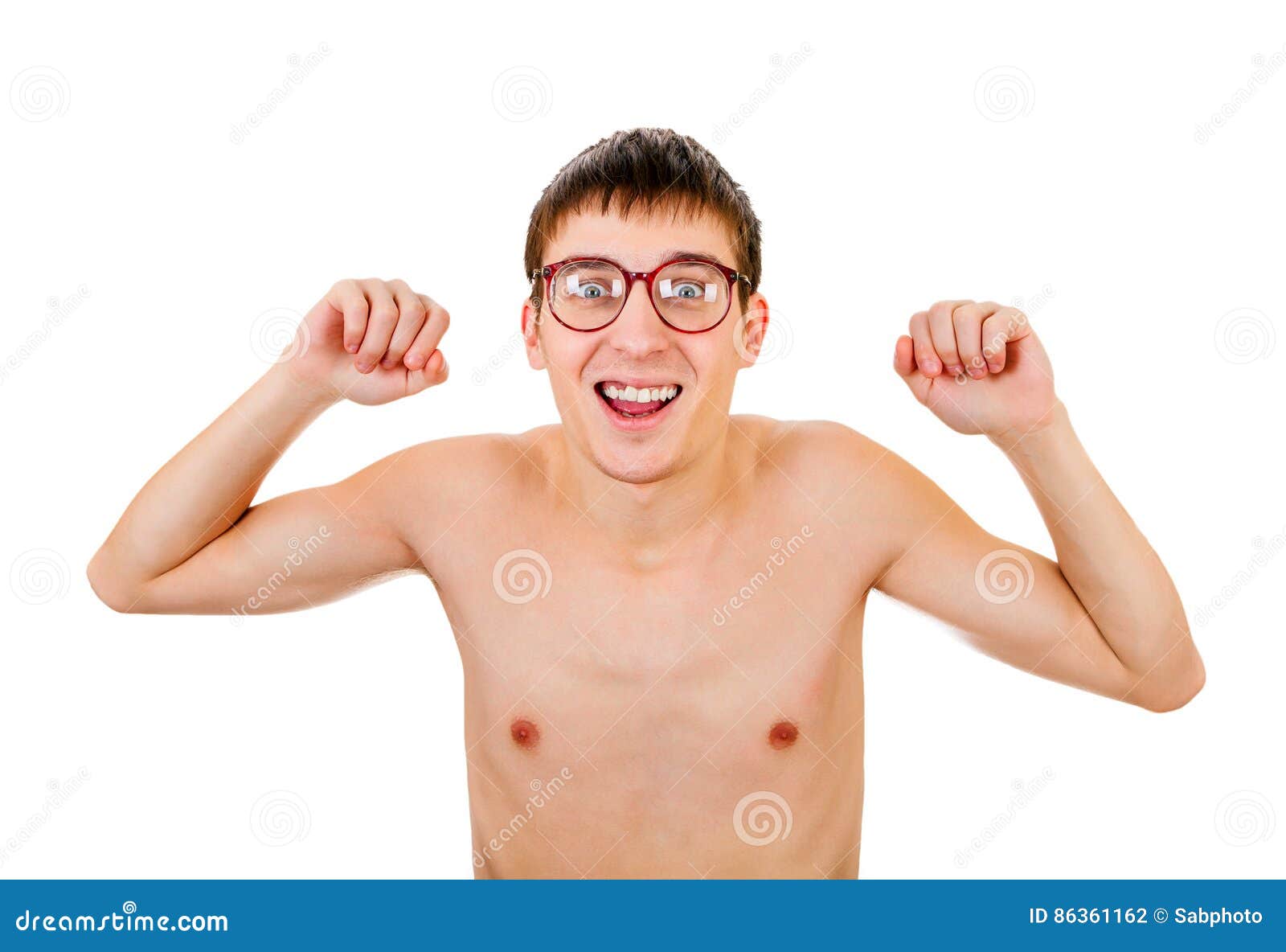 Jeune homme faible photo stock. Image du fléchissement - 86361162